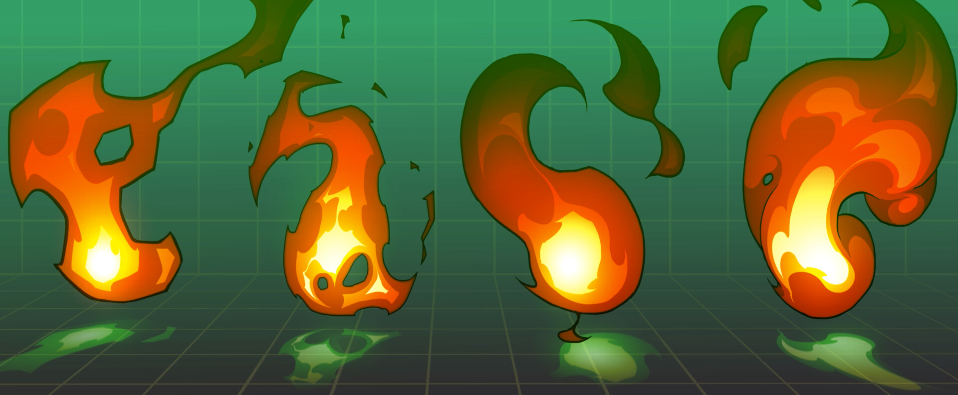 ArtStation - 2D VFX ANIMATION “STYLIZED FIRES” part 1
