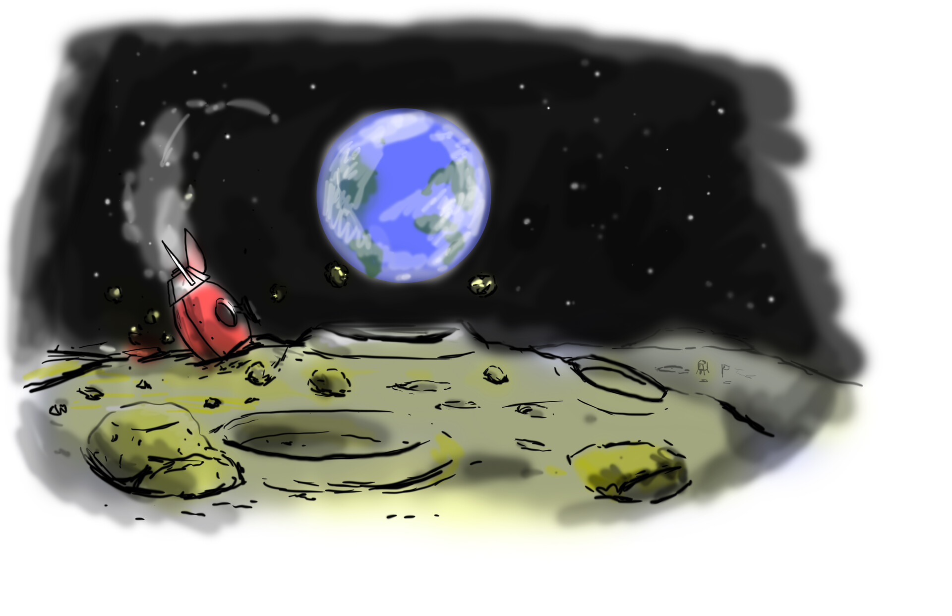 ArtStation - Penguin to the Moon