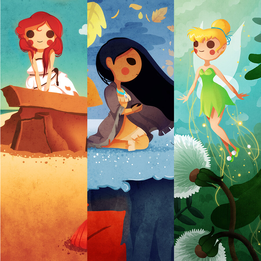 ArtStation - Disney Princesses Illustrations