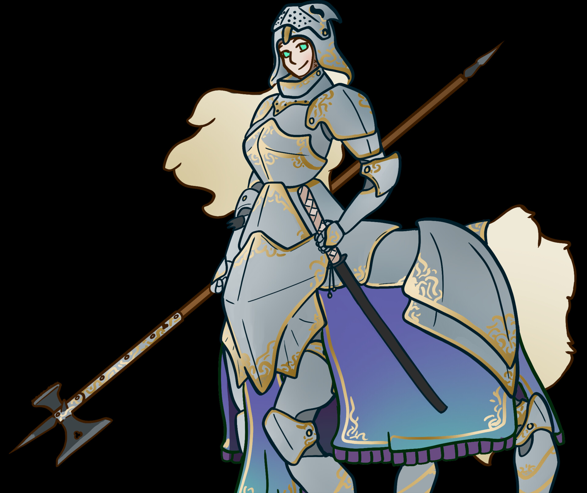 ArtStation - Saffron, Centaur Knight DnD, Samuel Thompson