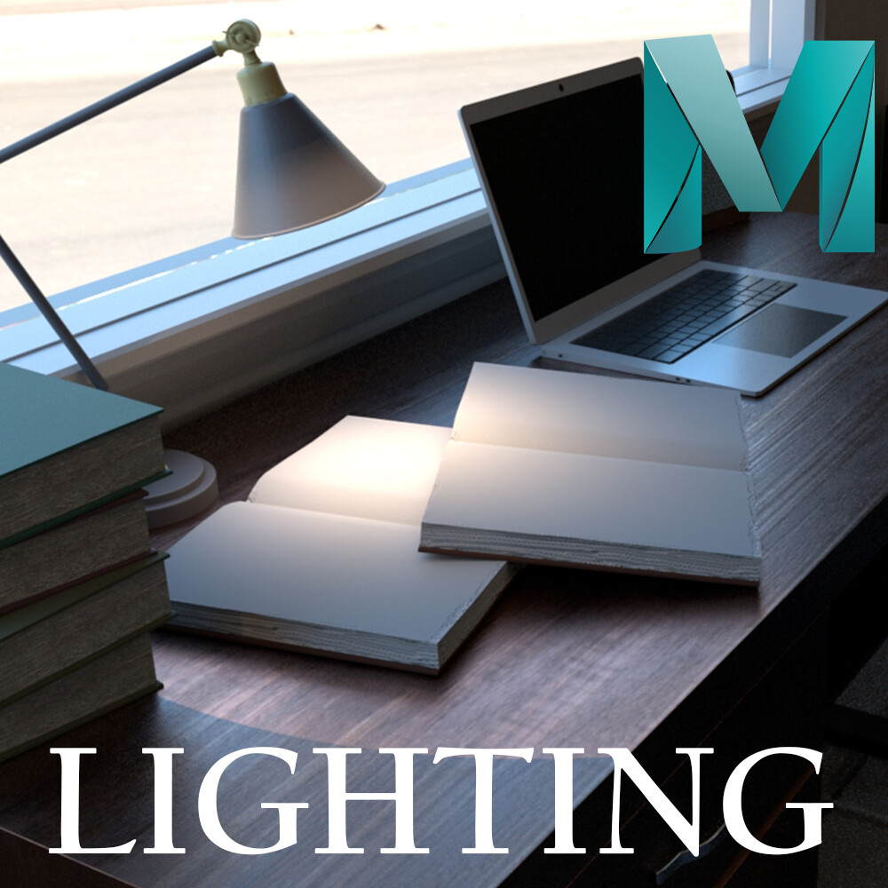 ArtStation - Study Room Lighting WIP Shots