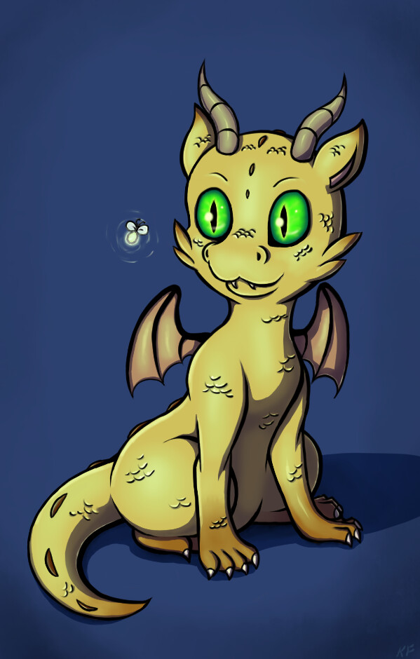 ArtStation - Dragon with Firefly