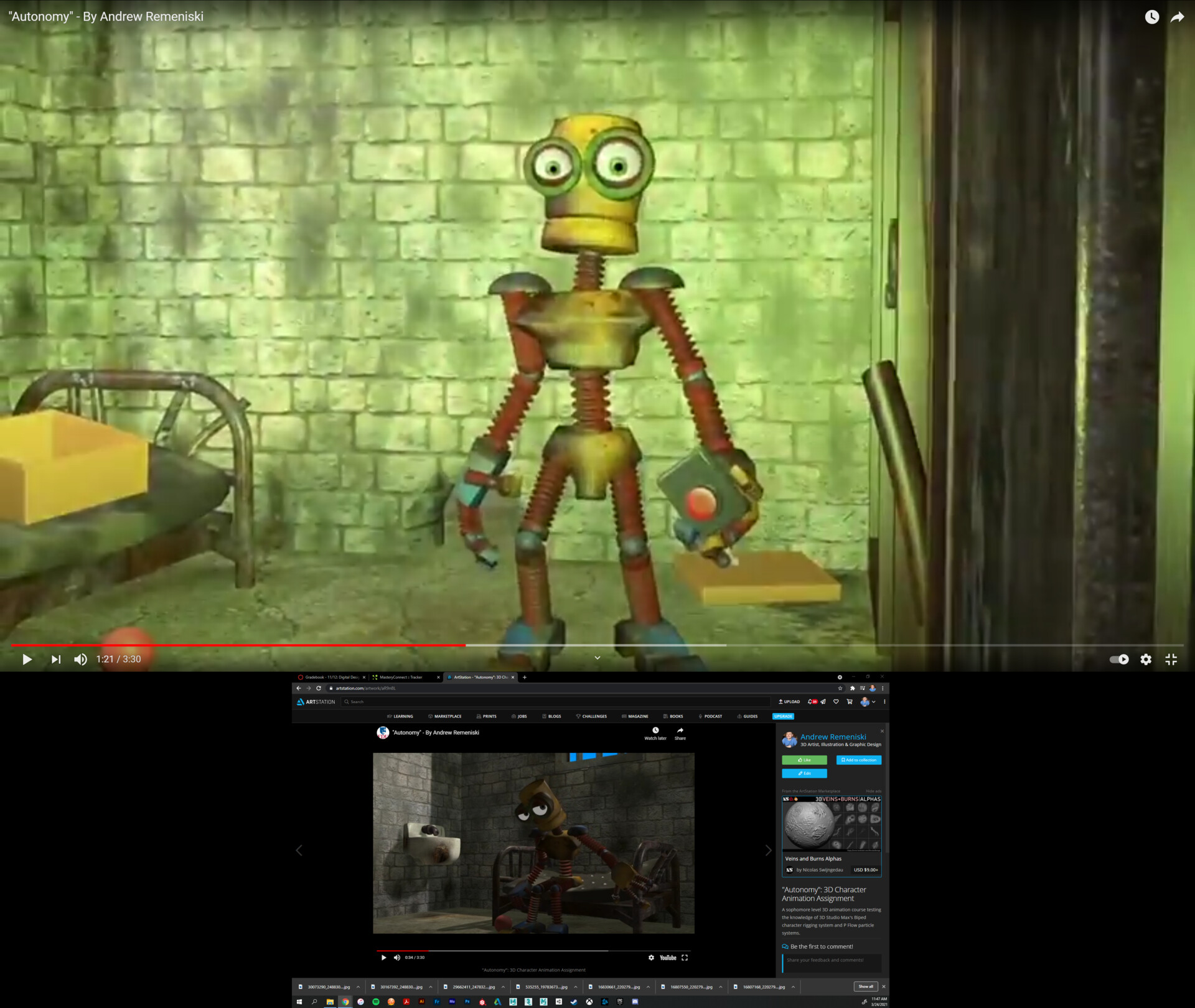 ArtStation - "Autonomy": 3D Character Animation Assignment