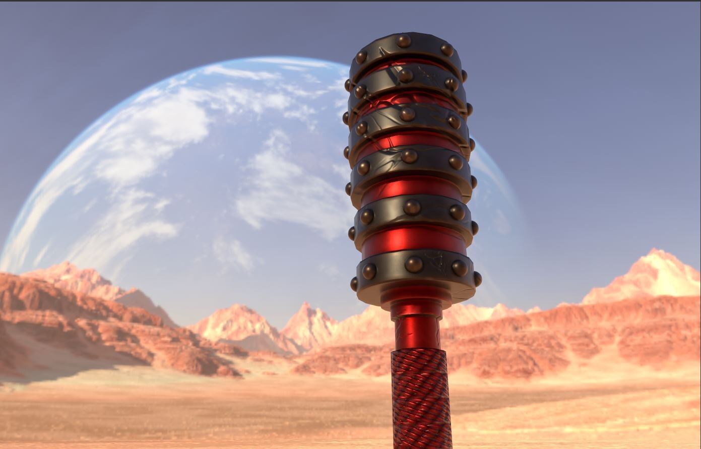 ArtStation - Lokigun's Stylized Oni Mace