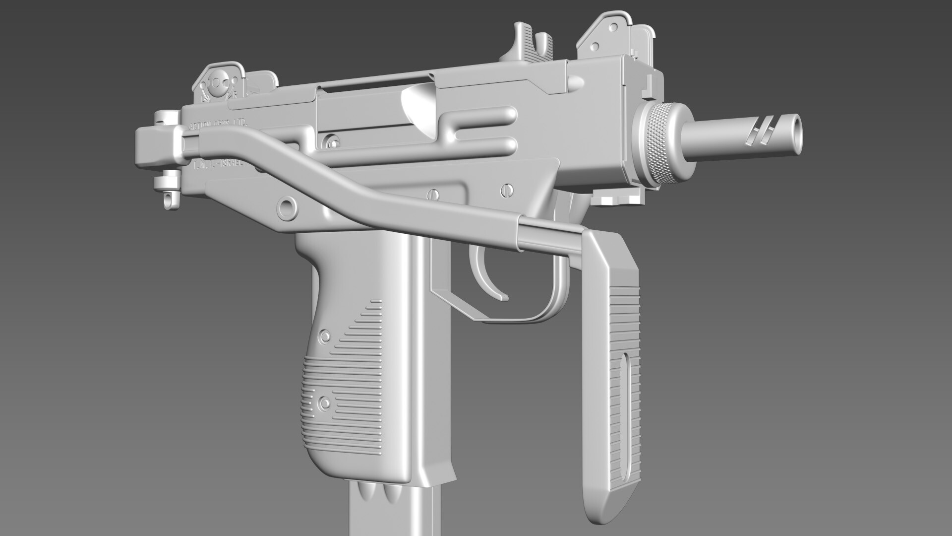 ArtStation - IMI Micro Uzi 9mm Machine Pistol (WIP)