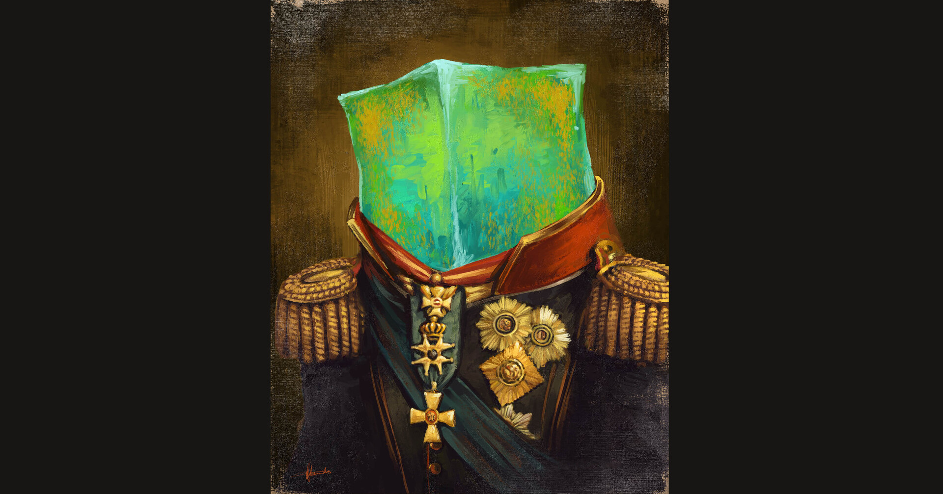 ArtStation - Portrait Commission - Monster Cube in a Traditional ...