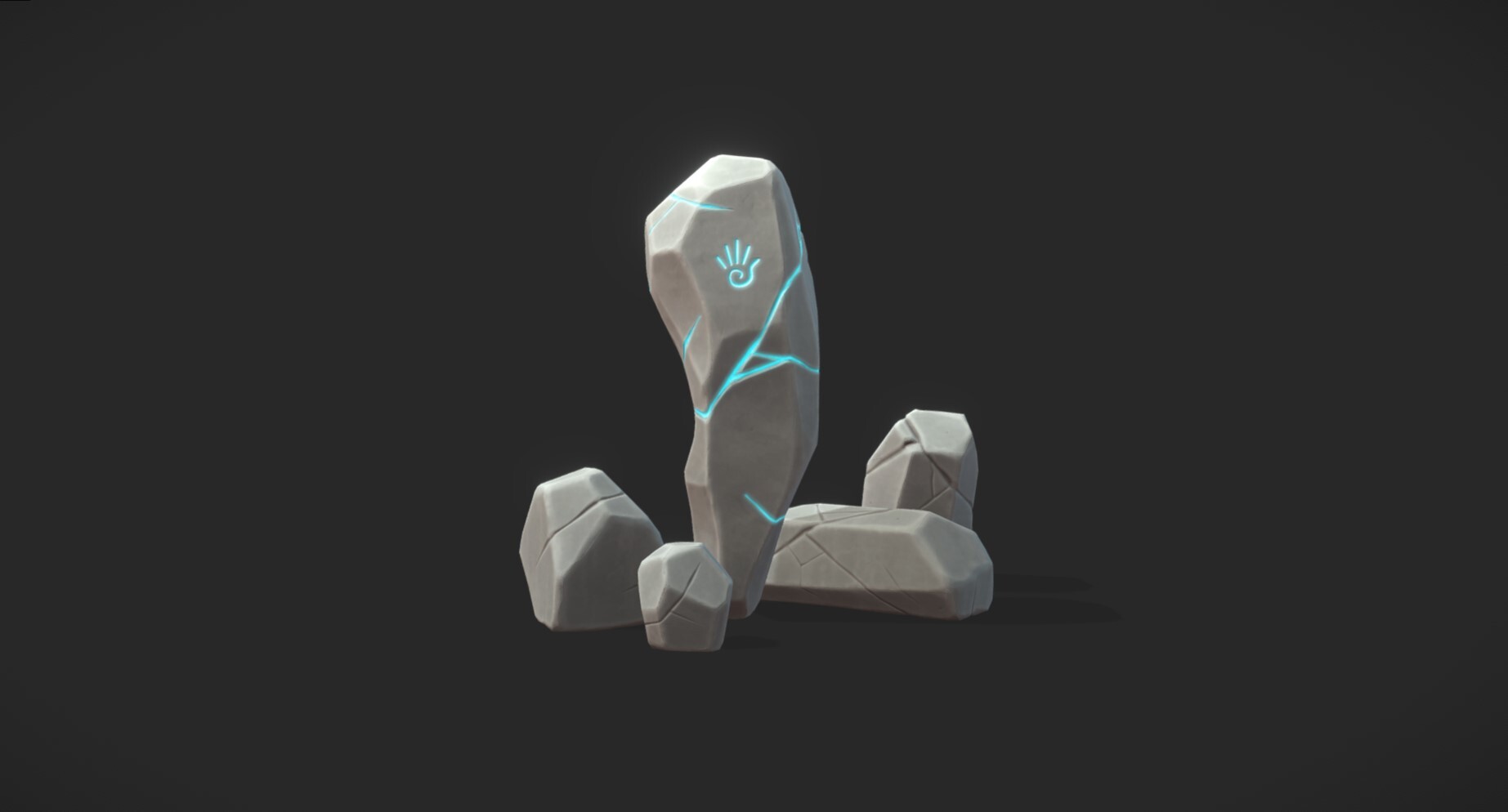 ArtStation - Stylized Rocks with Magic Rune
