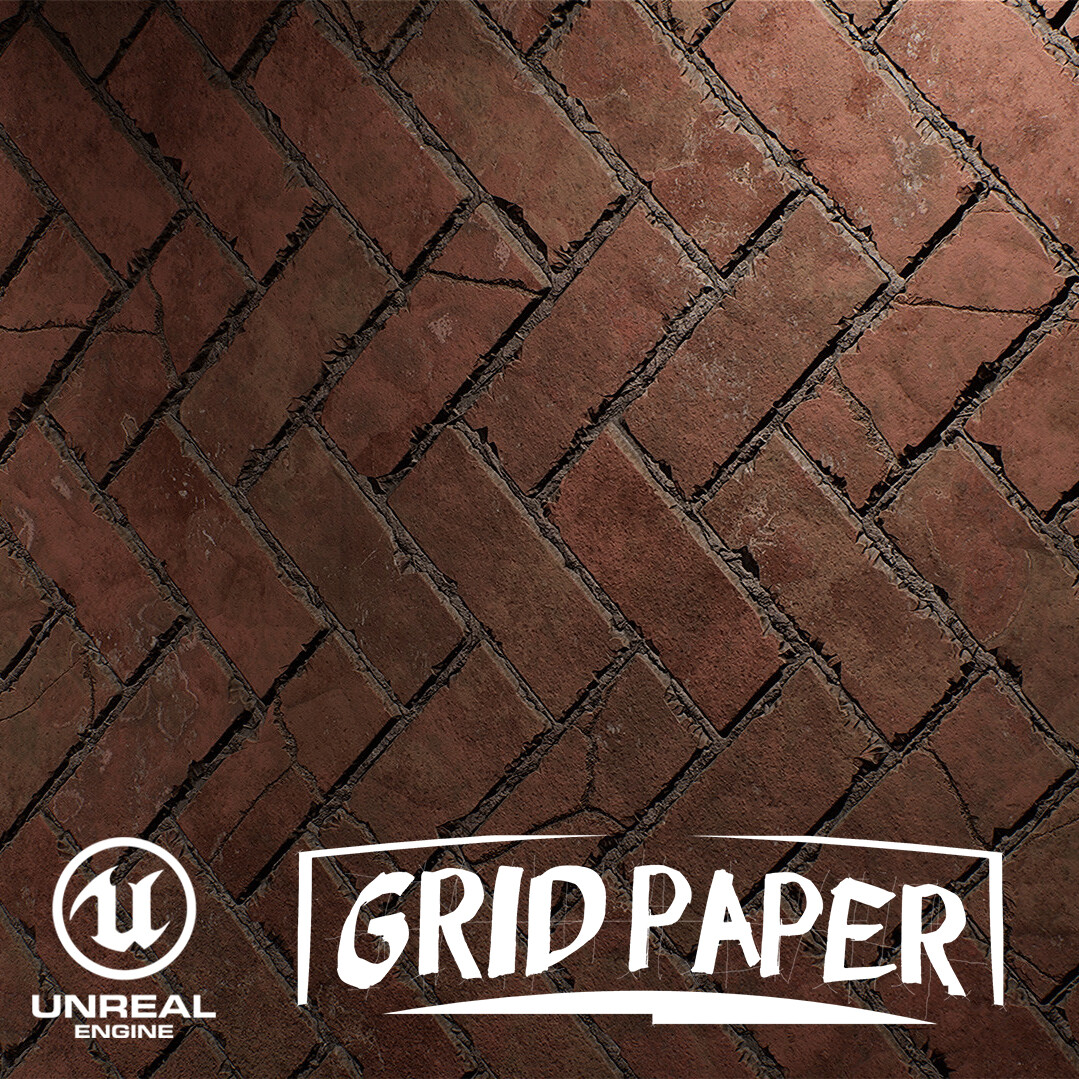 Grid Paper Studio - Herringbone Bricks