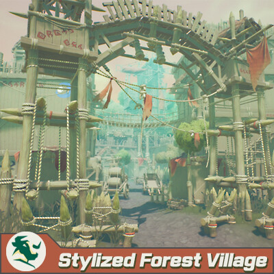 ArtStation - Stylized Forest Village