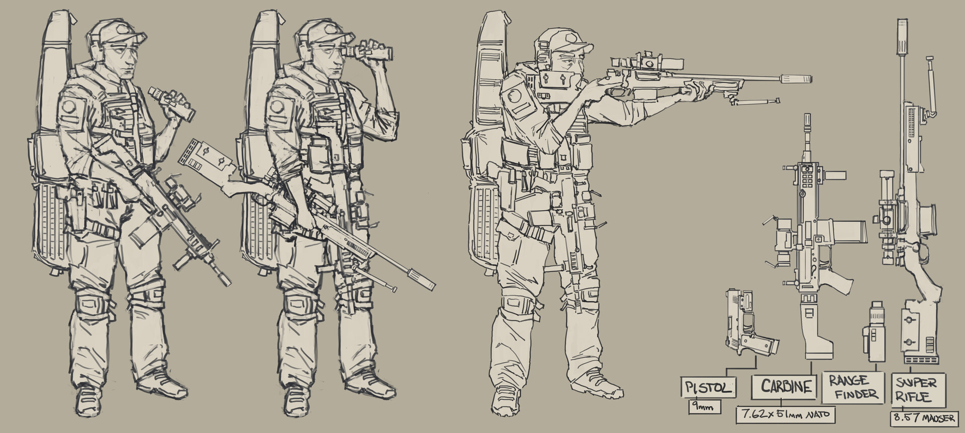 ArtStation - Assault Marksman design