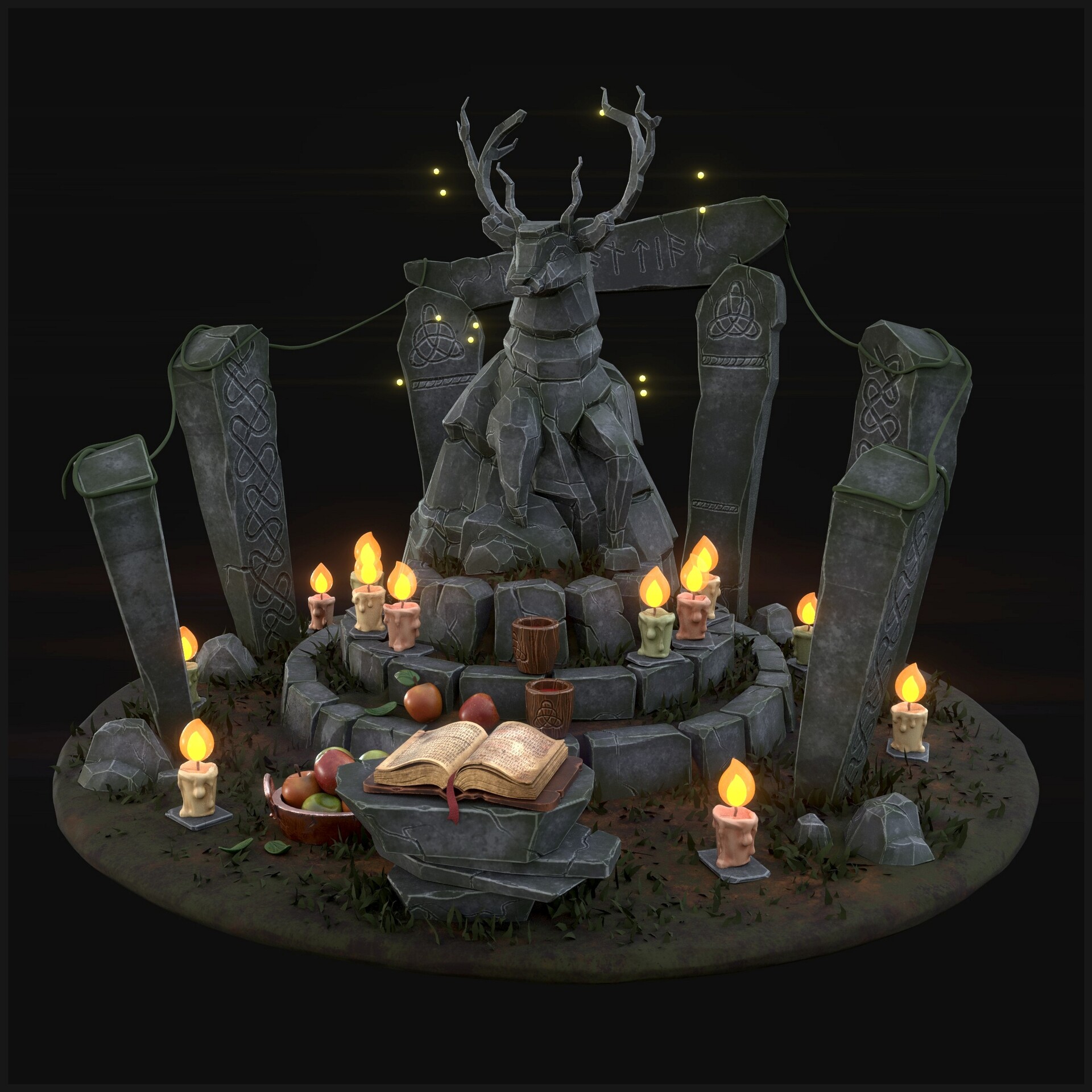 ArtStation - Celtic Altar of the Gods