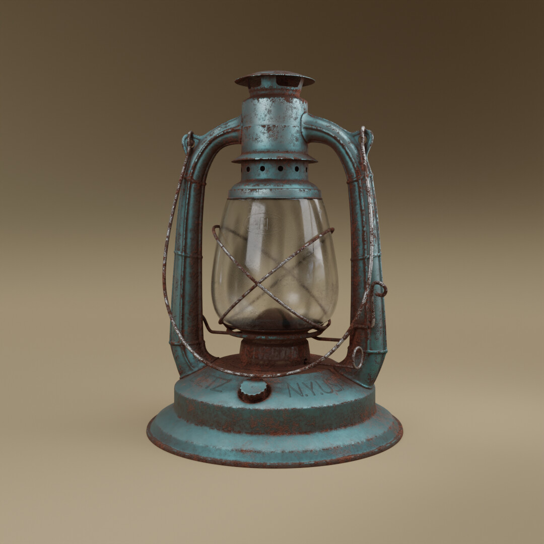 ArtStation - Old lamp (blender node texturing)