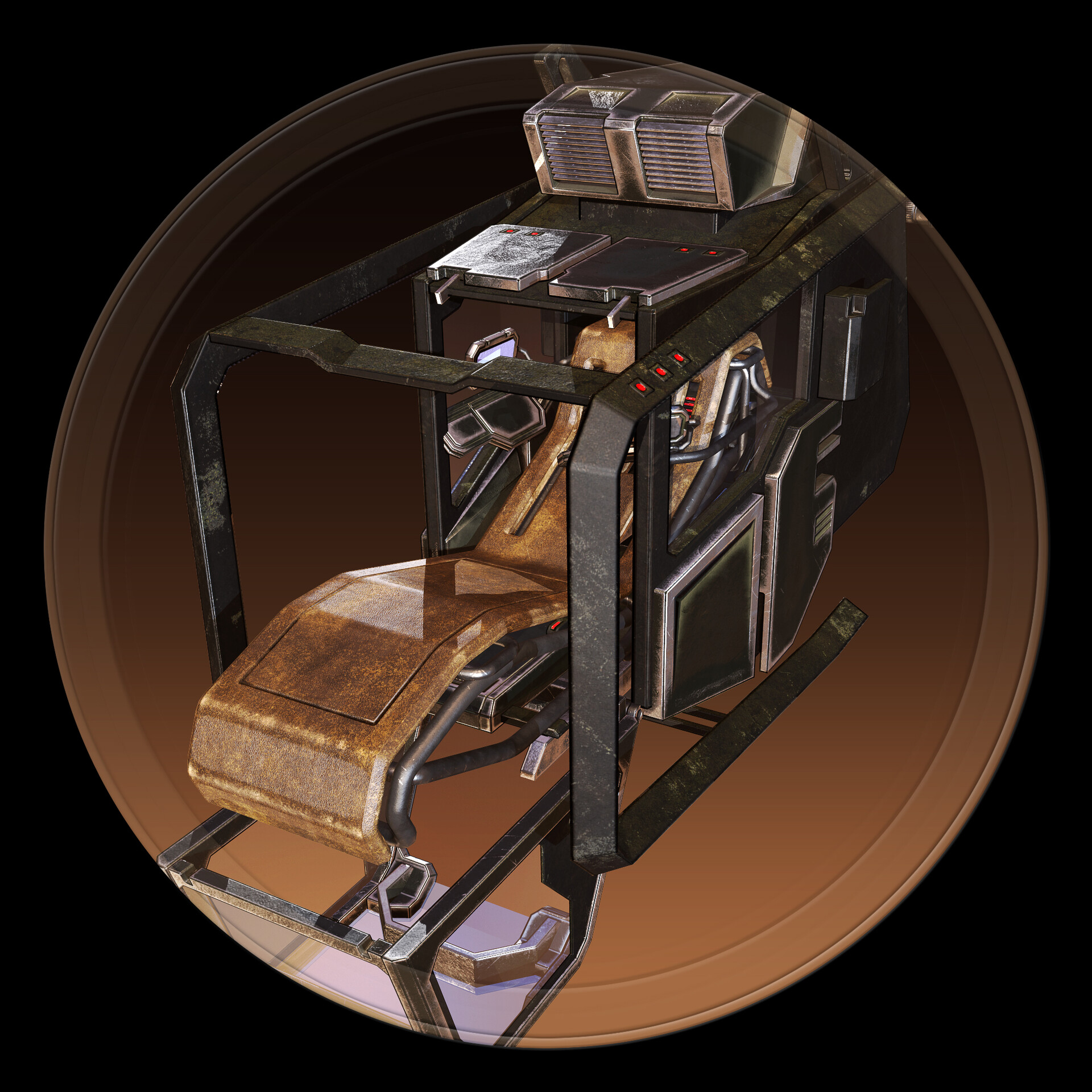 ArtStation - Spaceship Cockpit 'B' & Cockpit Chair 'C' (R&A)