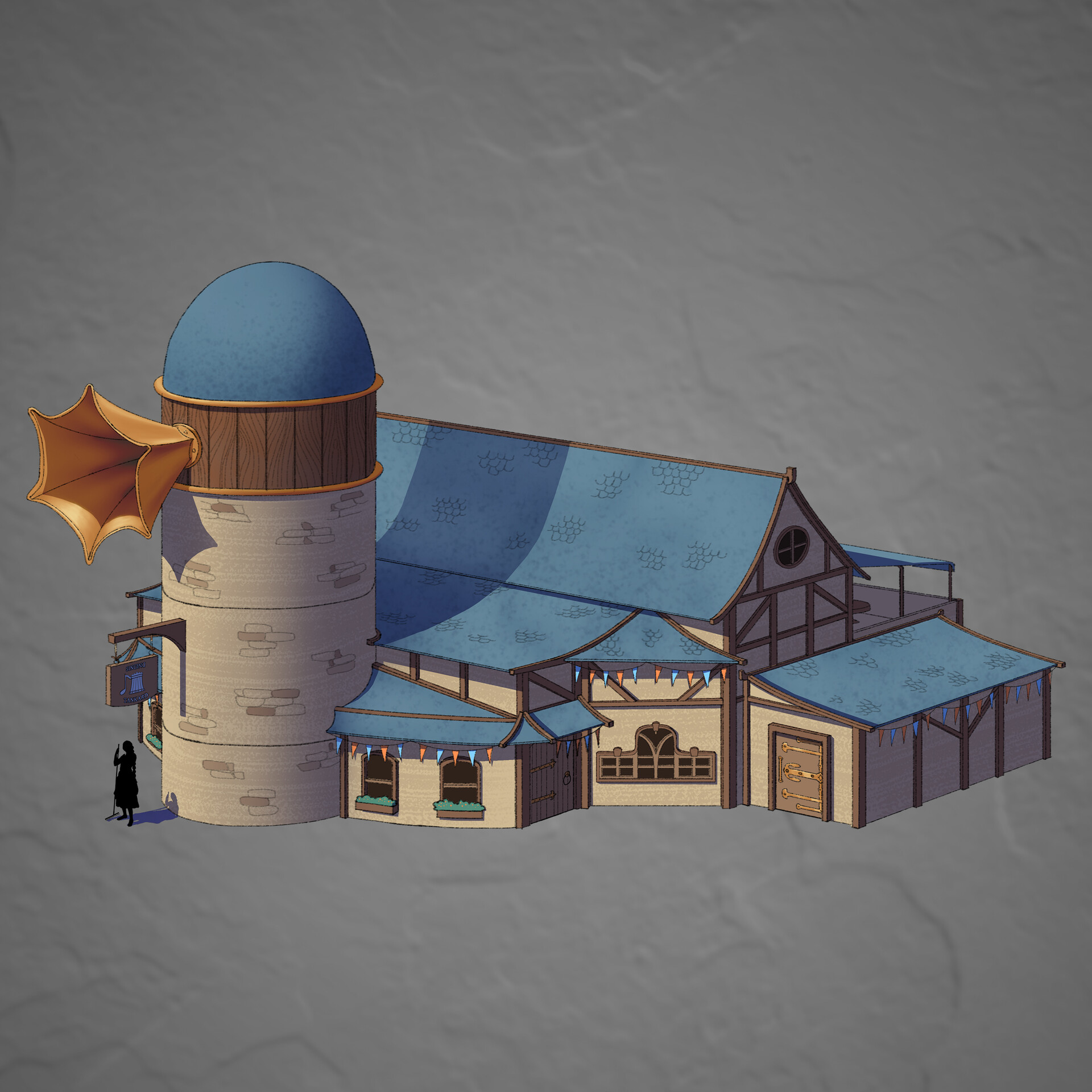 ArtStation - Singing Tankard - [UNOFFICIAL] Fable Building Cutaway Concept