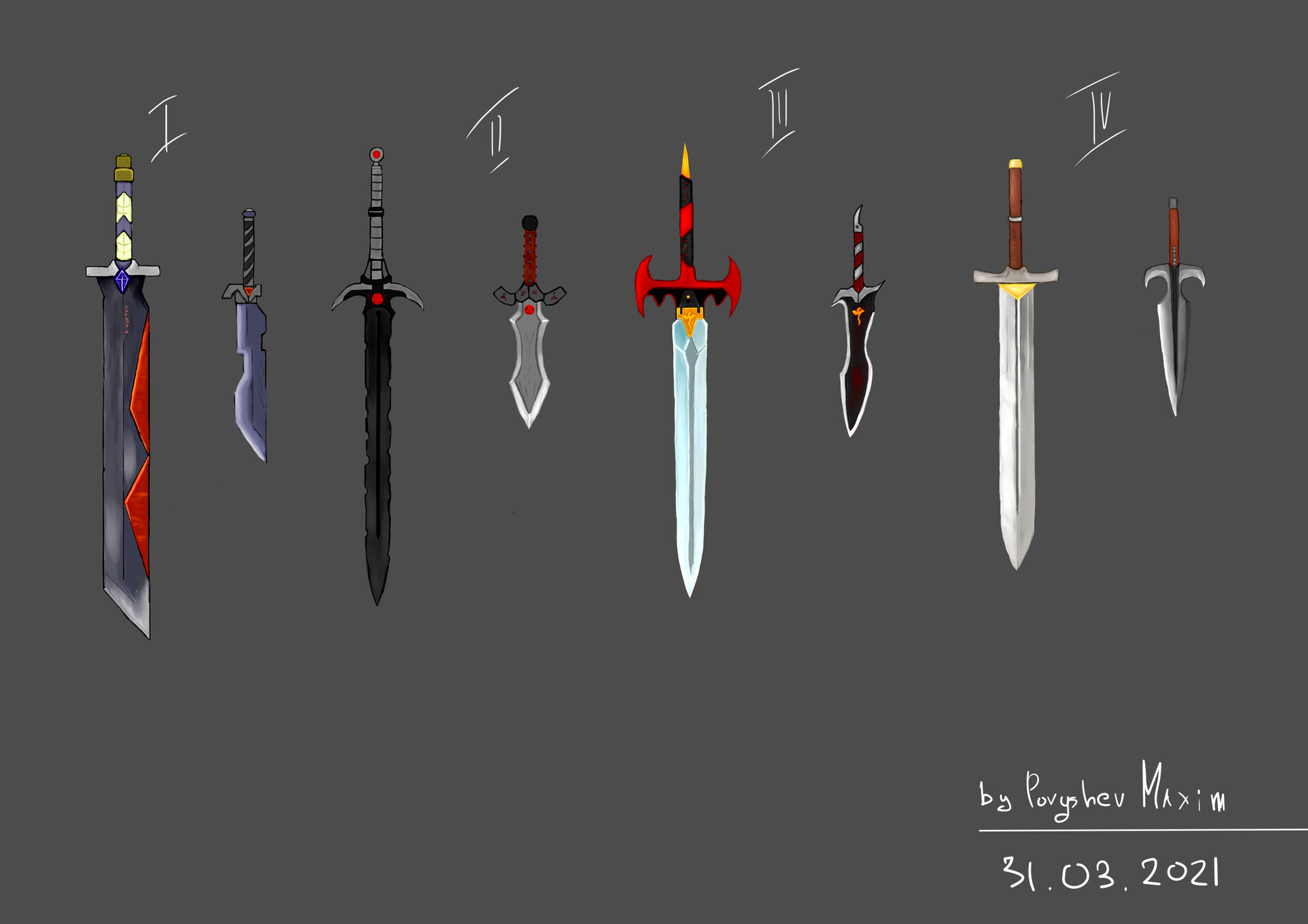 ArtStation - New concept swords & daggers