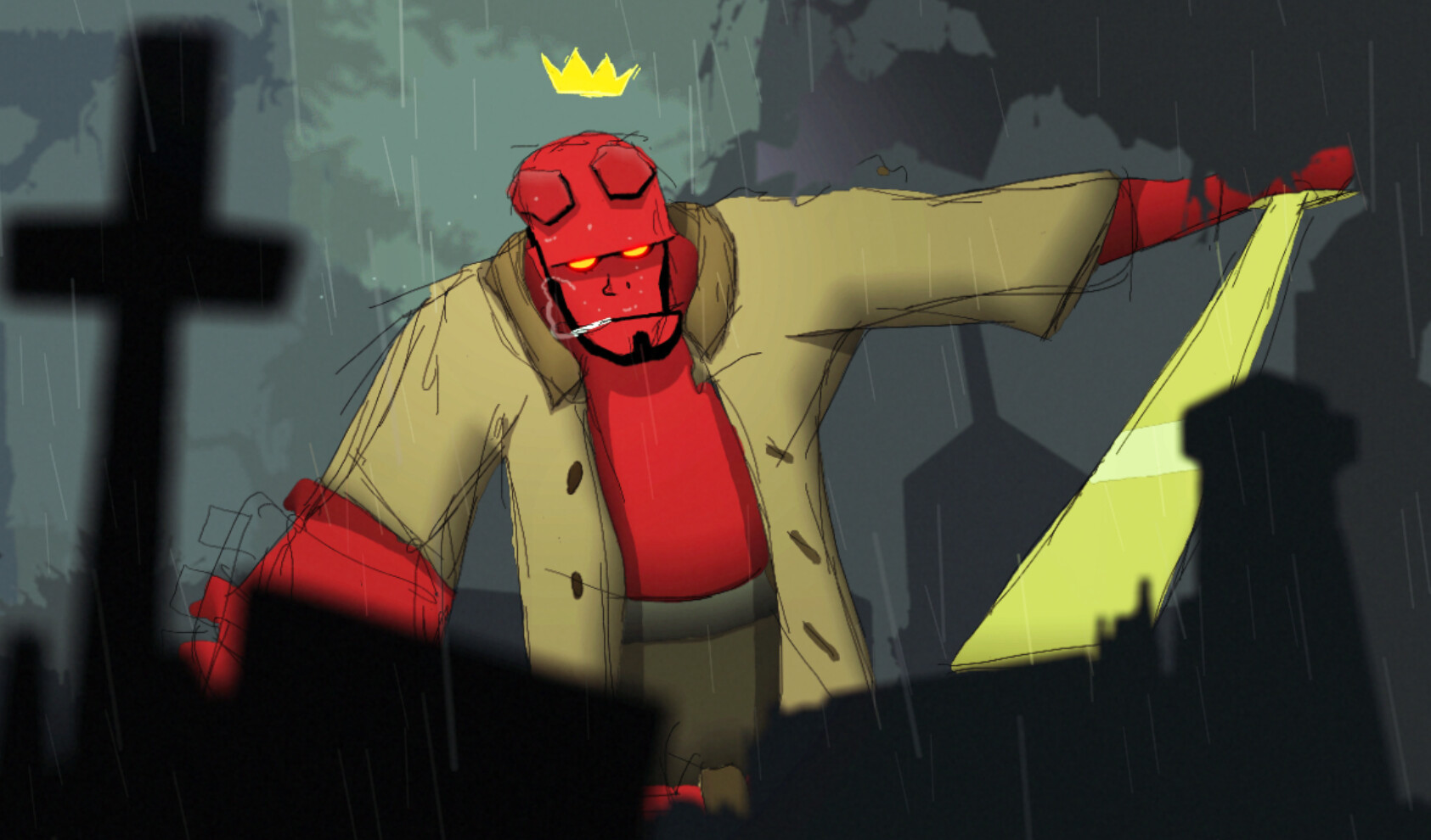 ArtStation - Hellboy Fan piece