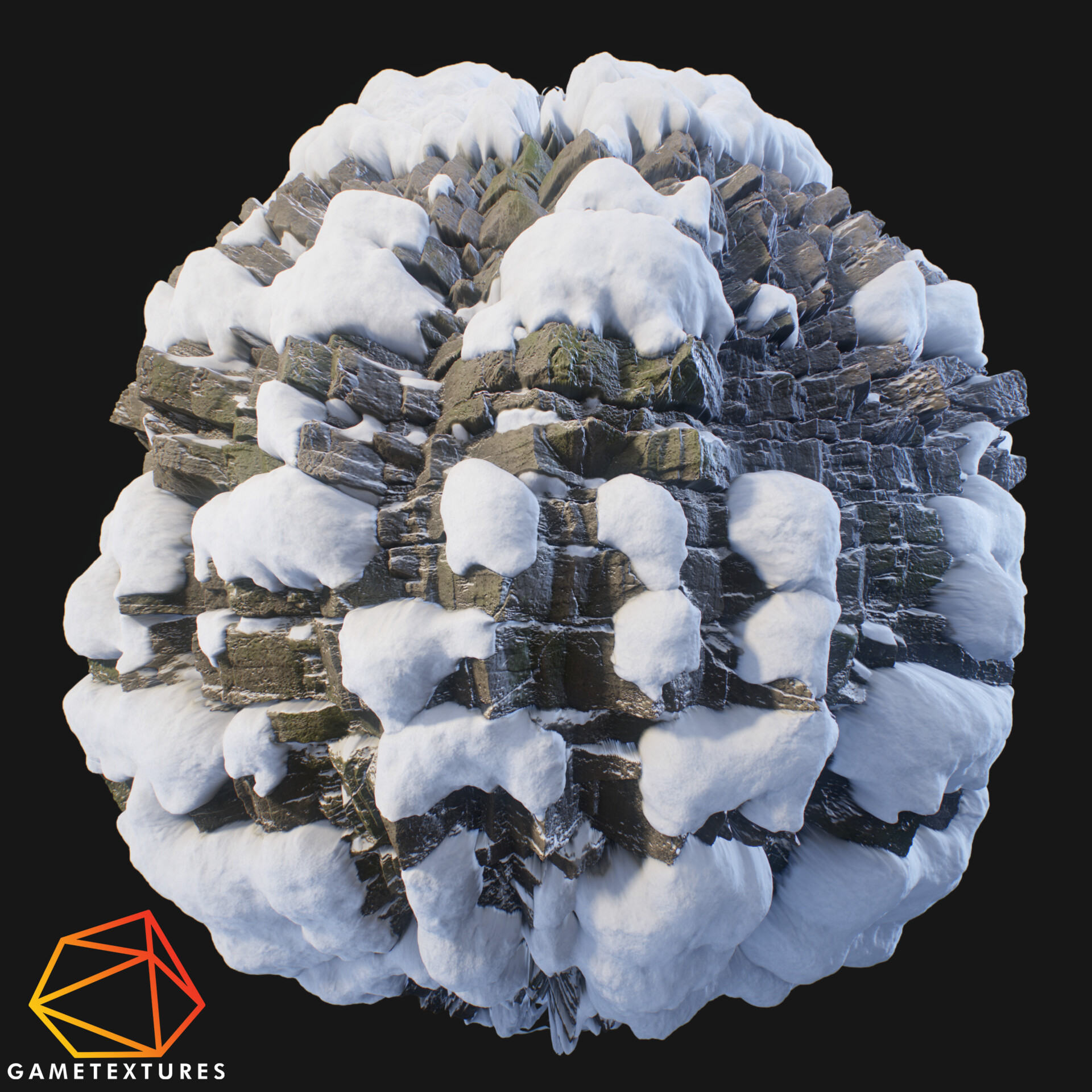 ArtStation - Snowy limestone cliff
