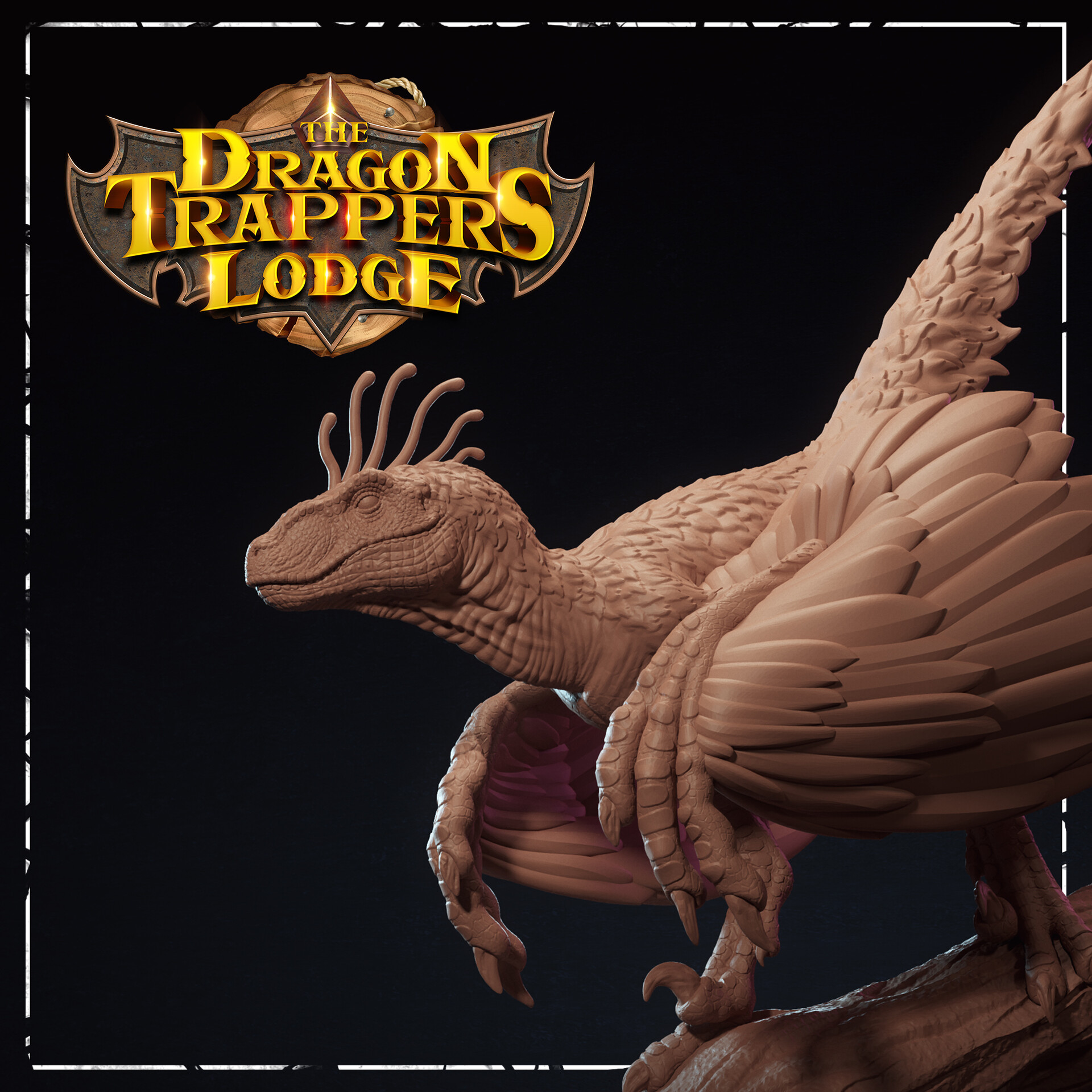 ArtStation - Winged Raptor Miniature V2