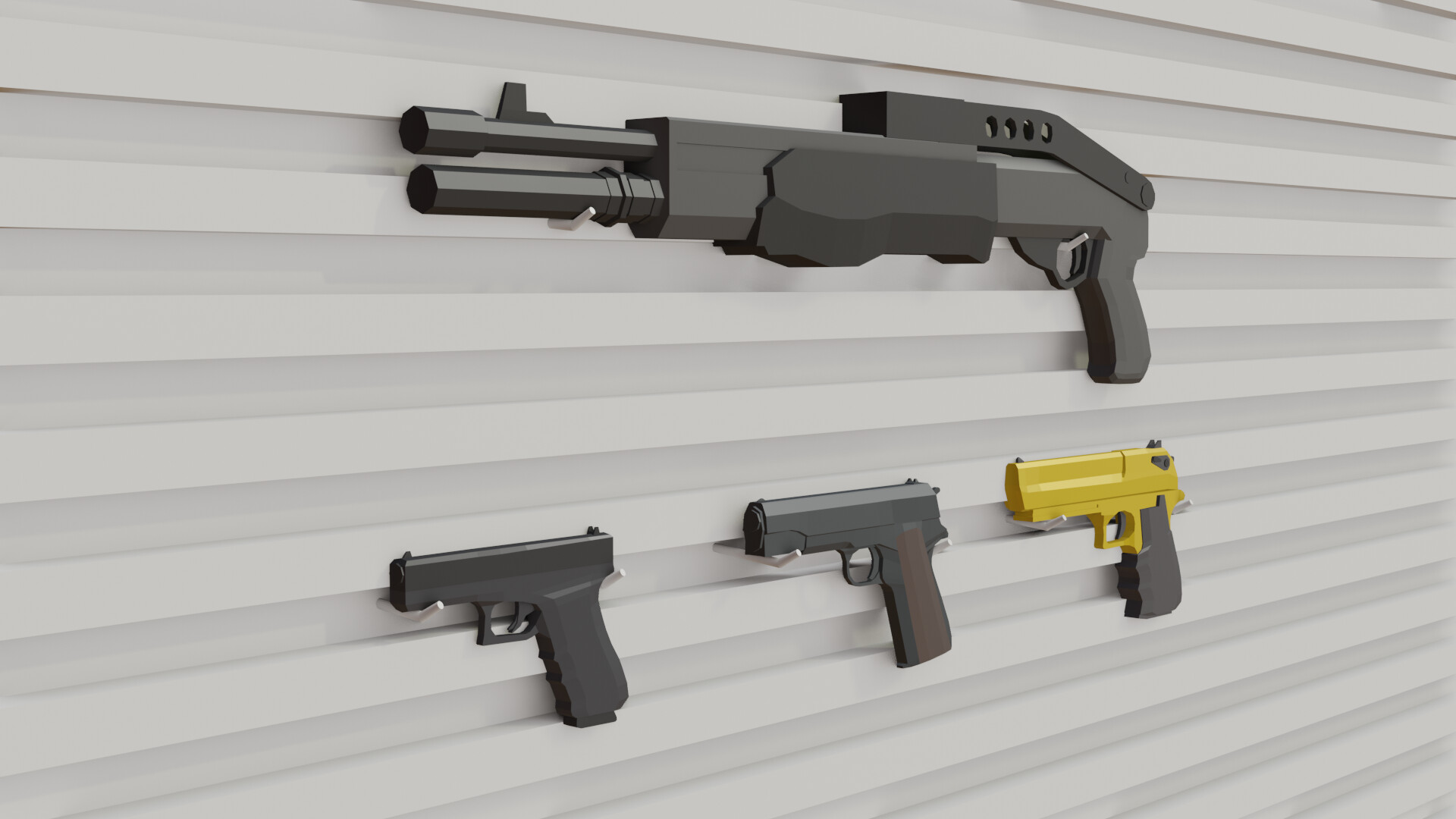 ArtStation - Low poly gun bundle #7