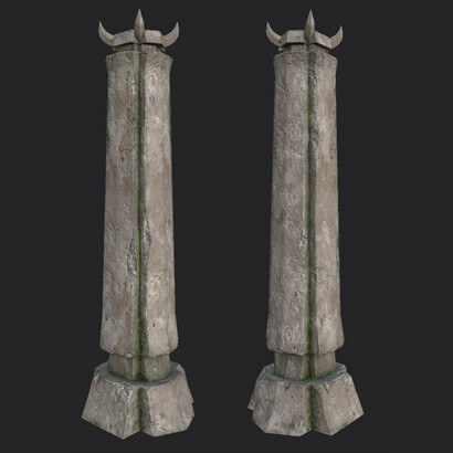 ArtStation - stone pillar