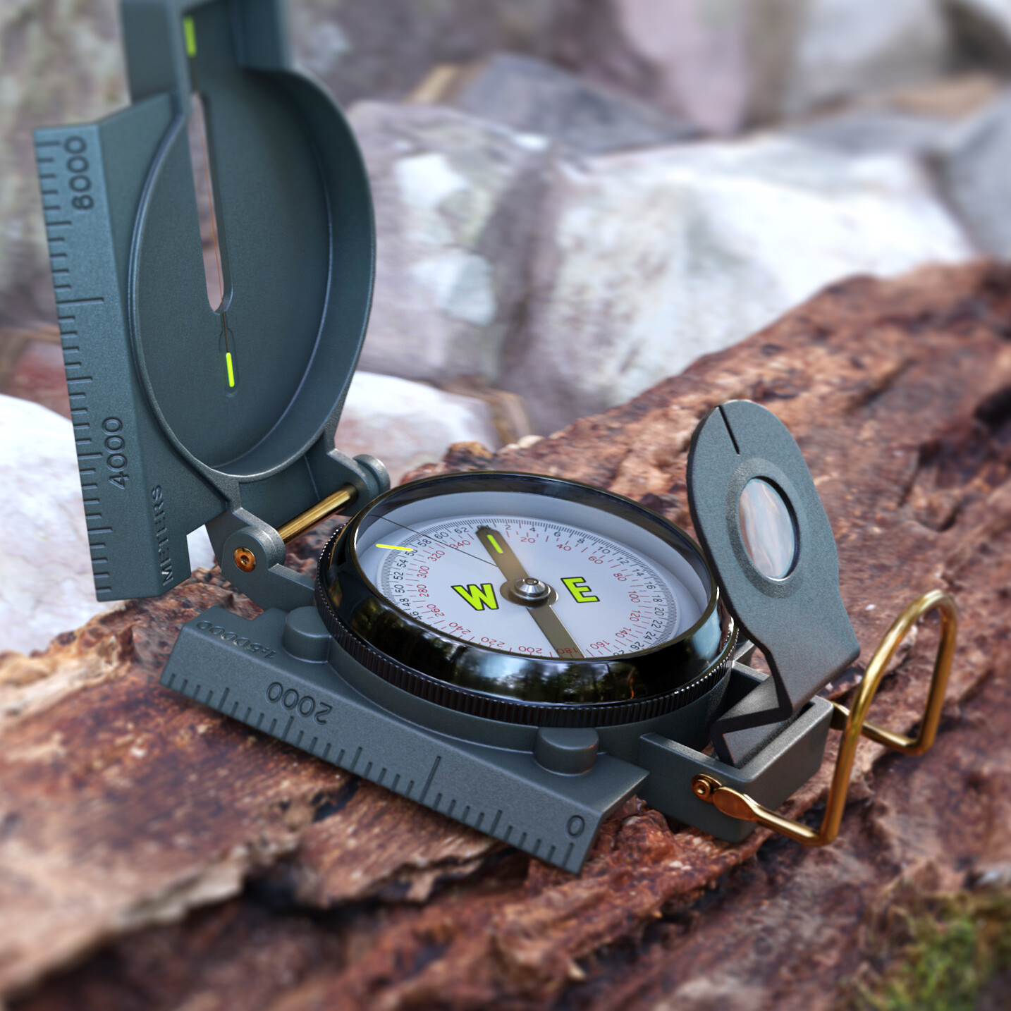 ArtStation - Lensatic Compass