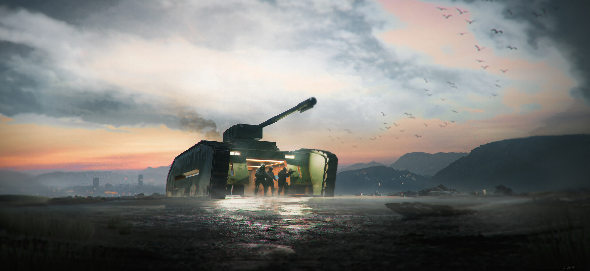 ArtStation - Tank people carrier design