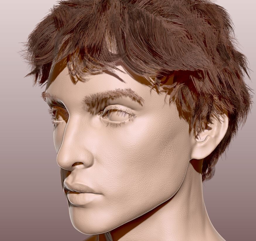 ArtStation - Realistic Face and Hair Sculpt