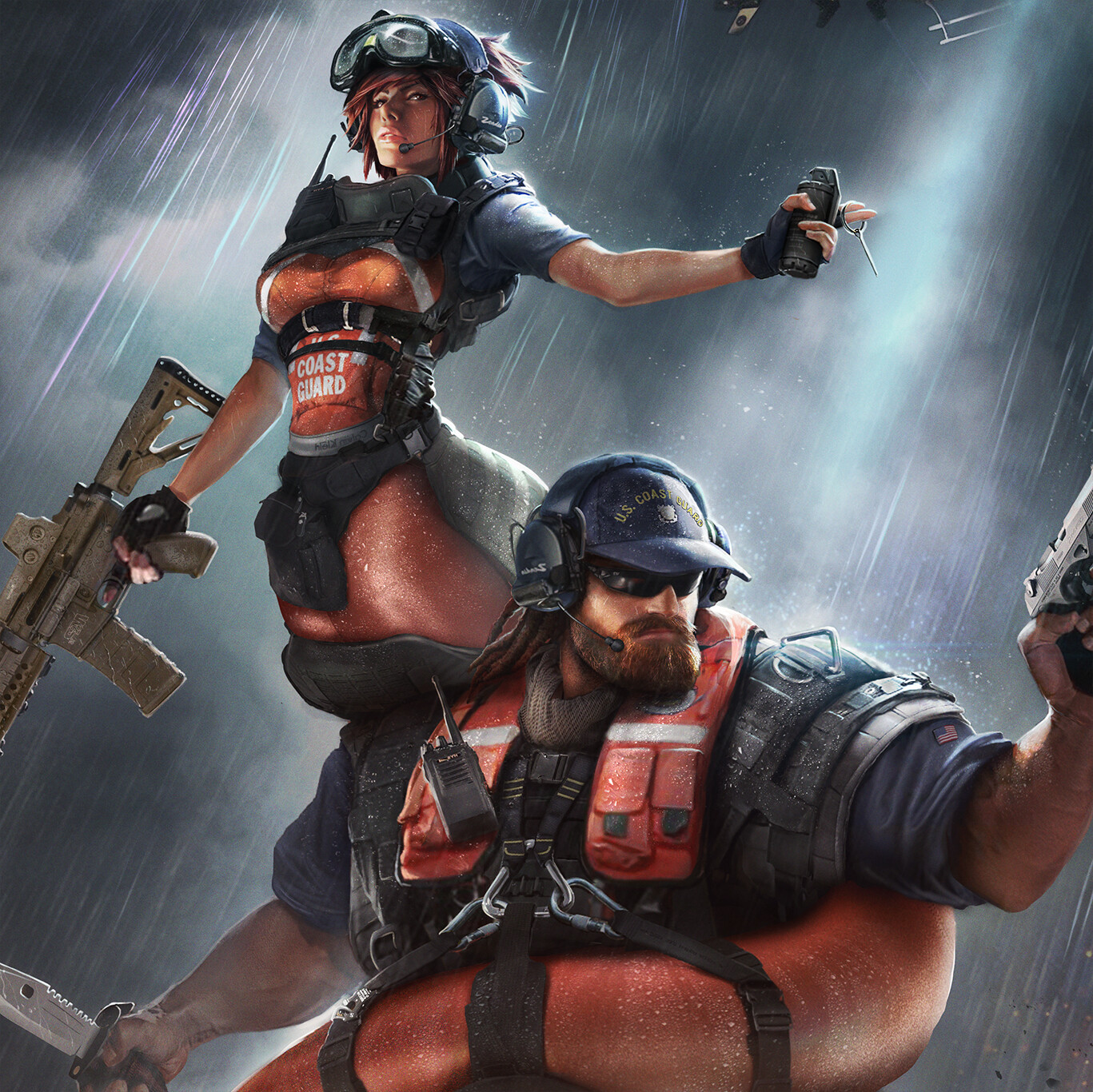 ArtStation - Mermaid and Coast Guards