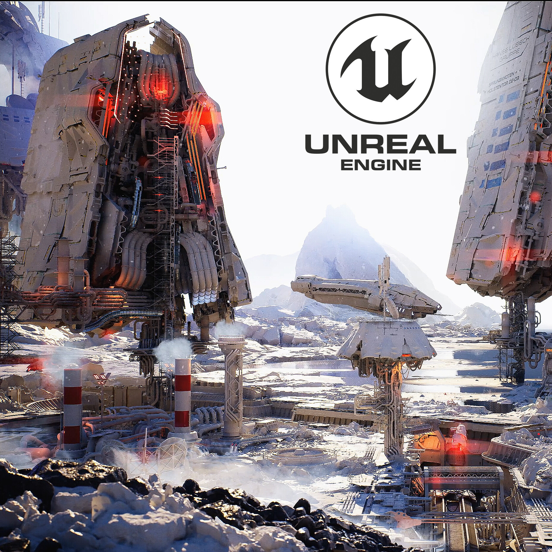 ArtStation - UE4 :: Environment Scene :: Arctic Gateway Rig :: 4k ...