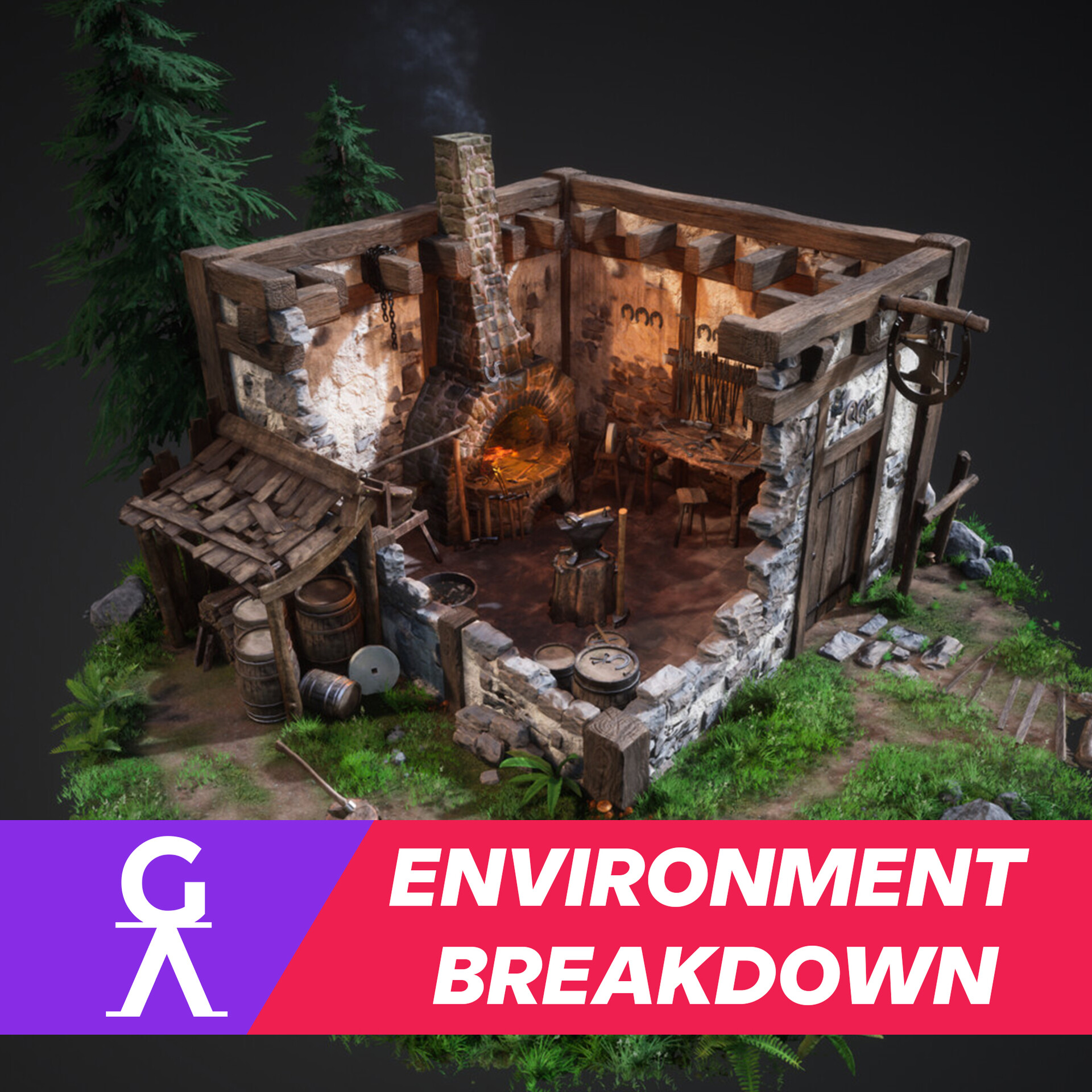 ArtStation - Smithy – Environment Breakdown – Stefan Zeibekis