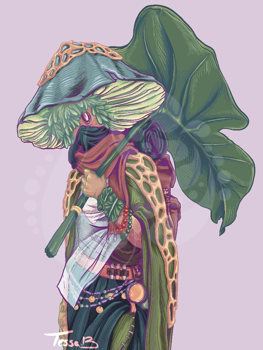 ArtStation - Younge Shroomling Adventurer concept design 4.06.21