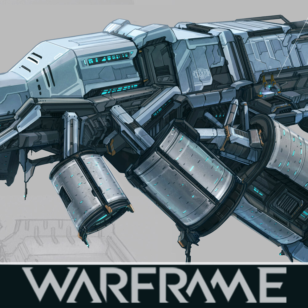 ArtStation - Warframe - Corpus Railjack - Pillar Ship re-design