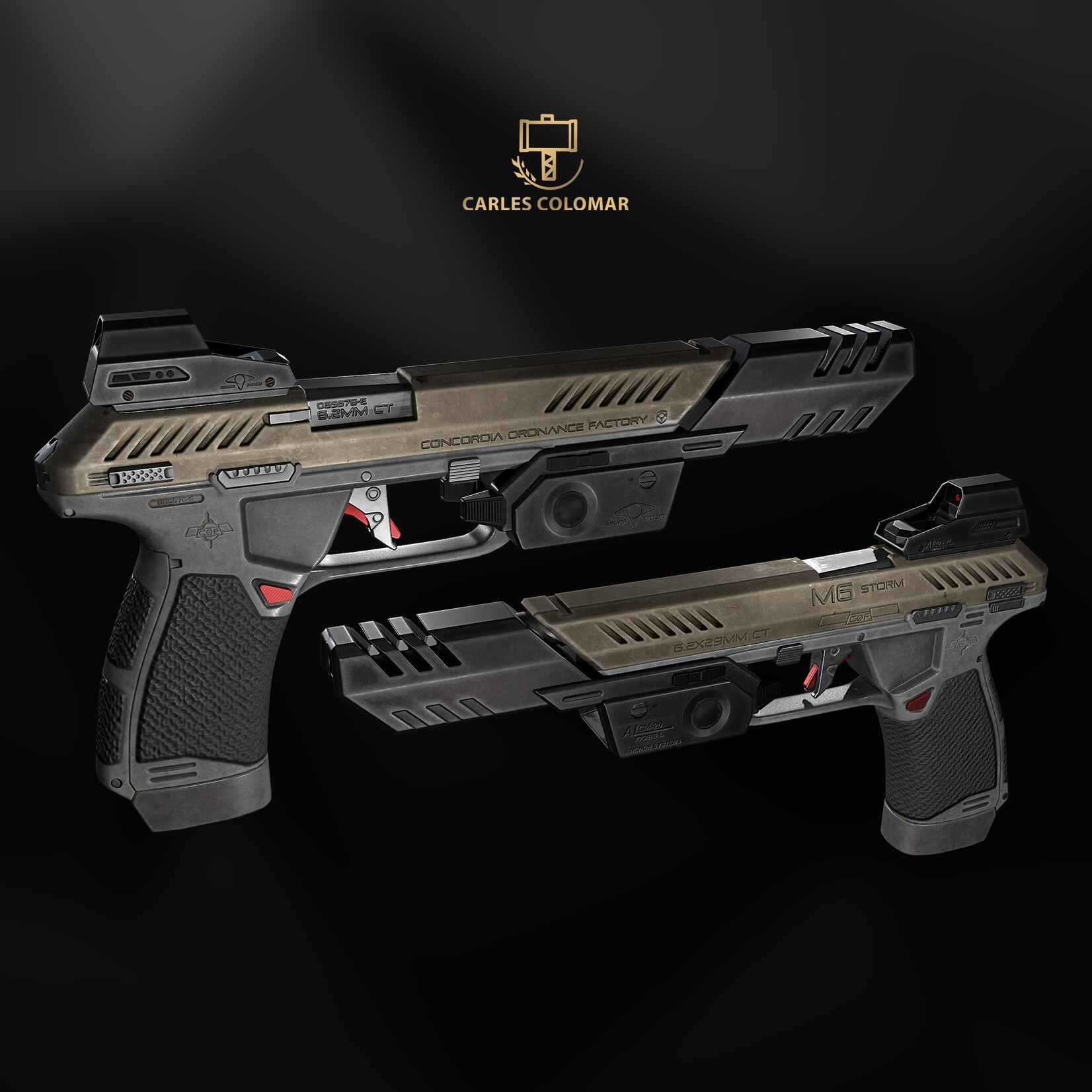 ArtStation - M6 Storm - Machine Pistol