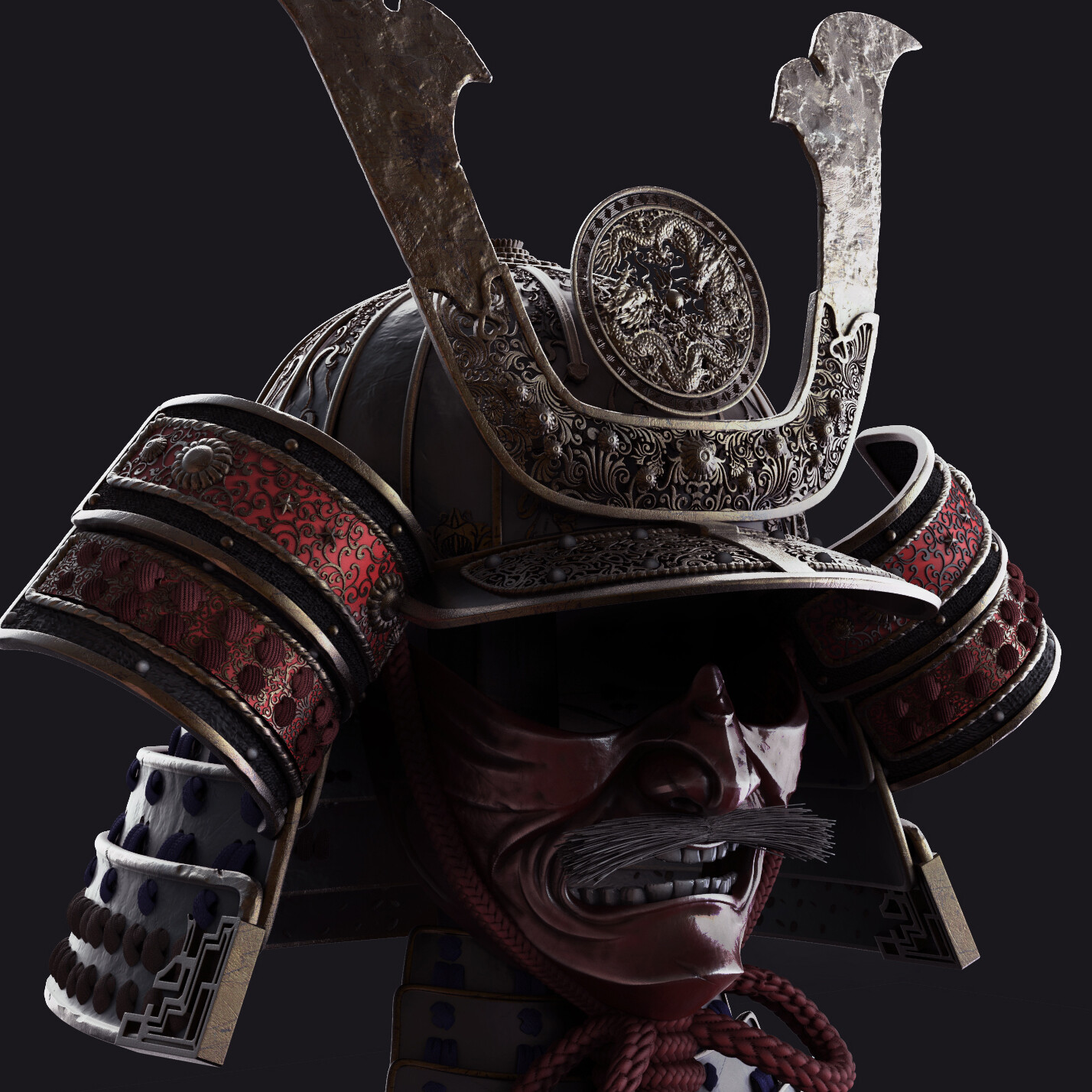 ArtStation - Samurai helmet