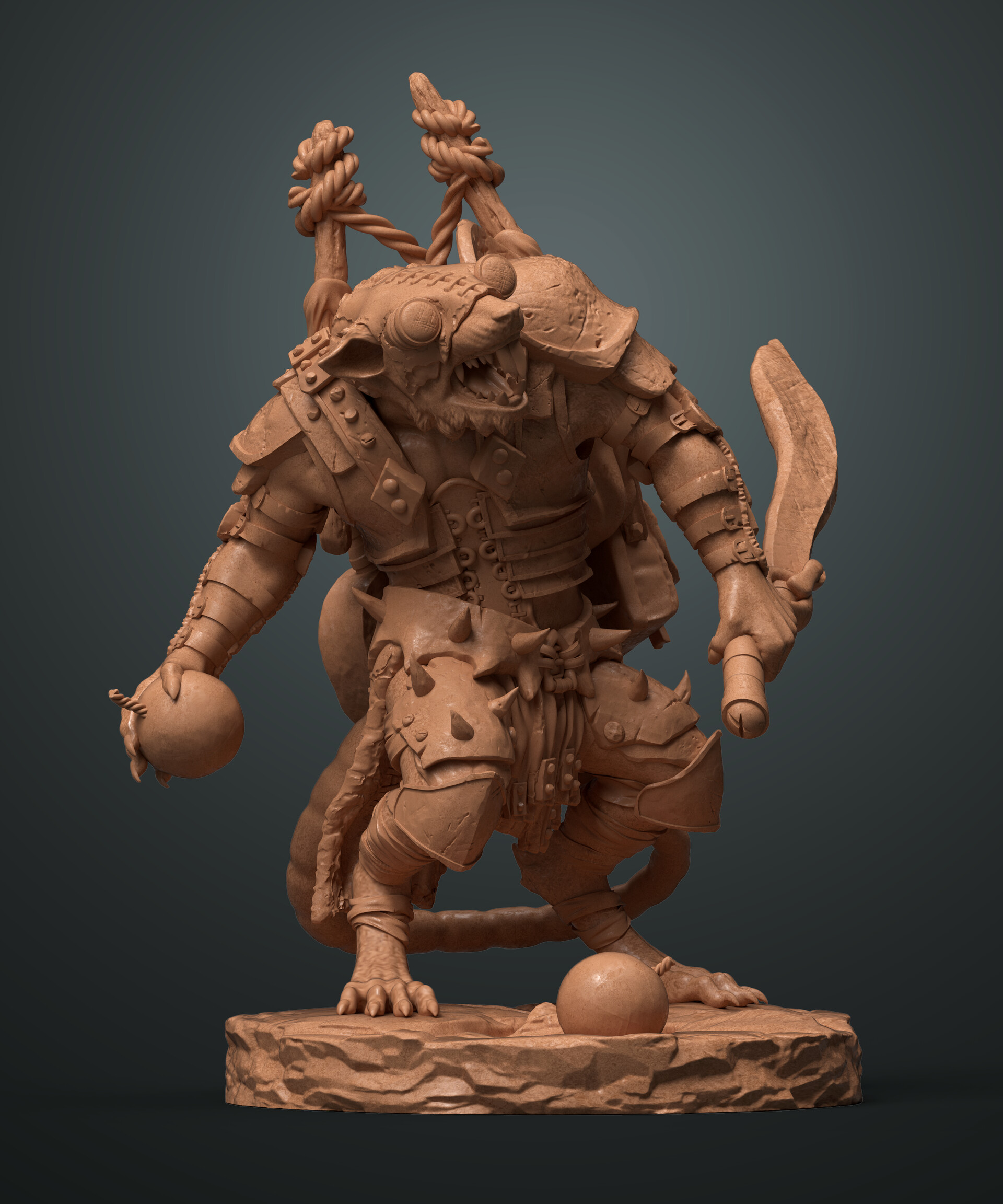 ArtStation - Ratmen Warriors - 32mm miniatures
