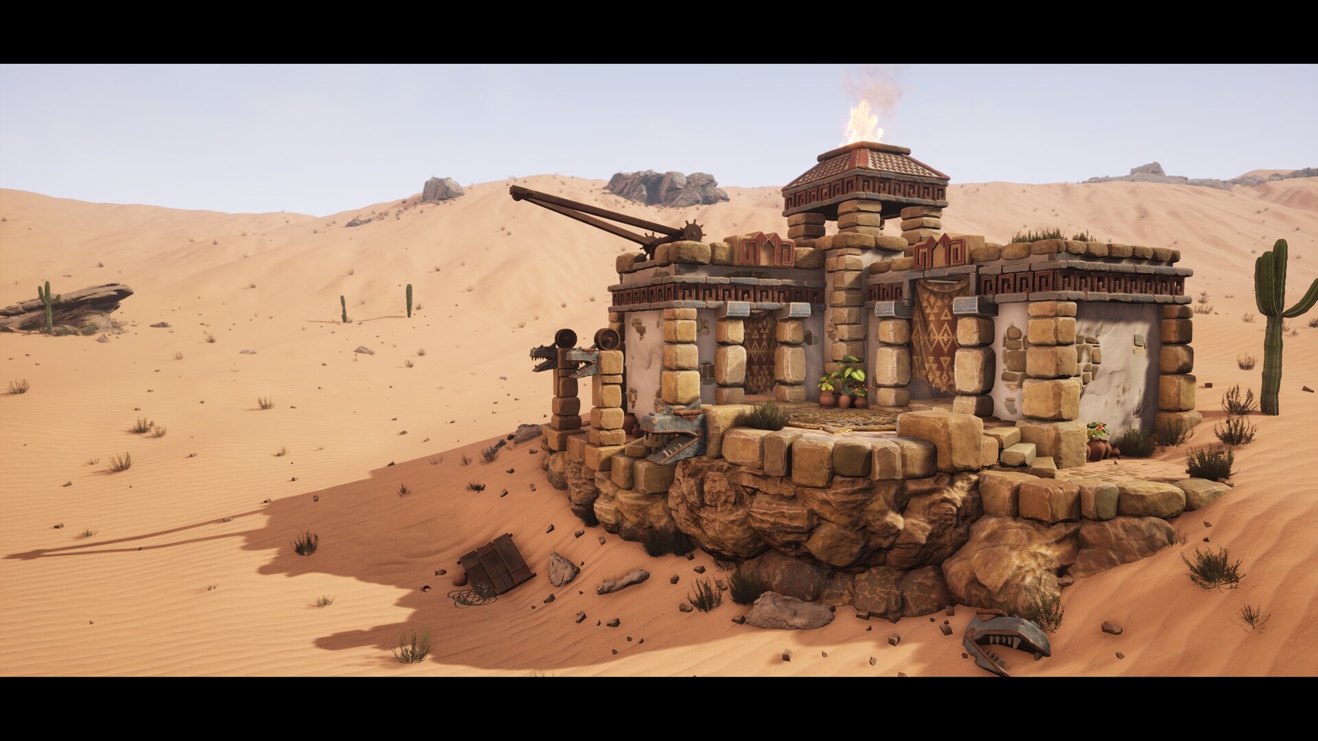 ArtStation - Aztec Desert Outpost Environment