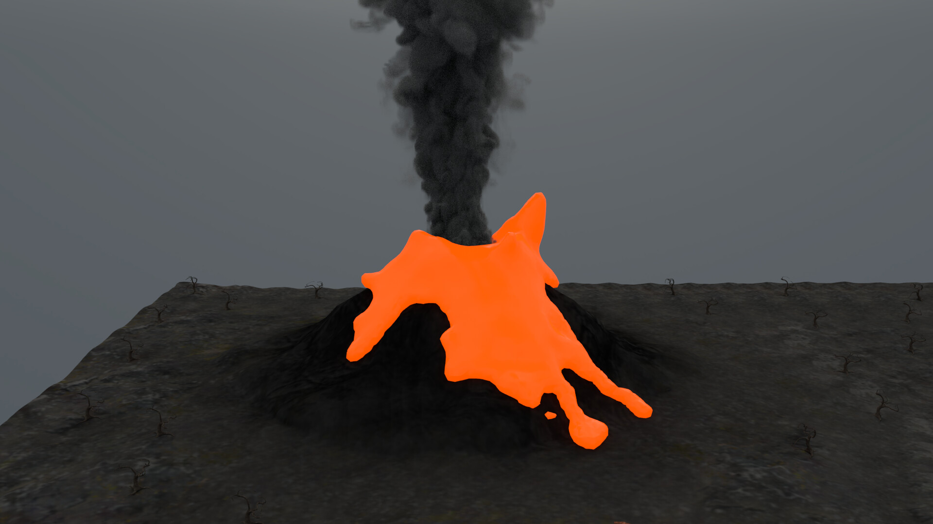 ArtStation - Volcanic Eruption simulation