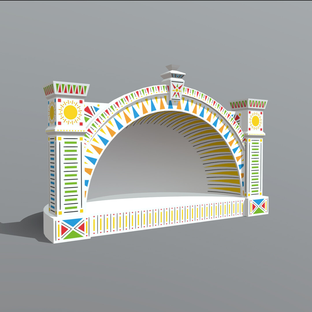 ArtStation - Cartoon Open Air Stage