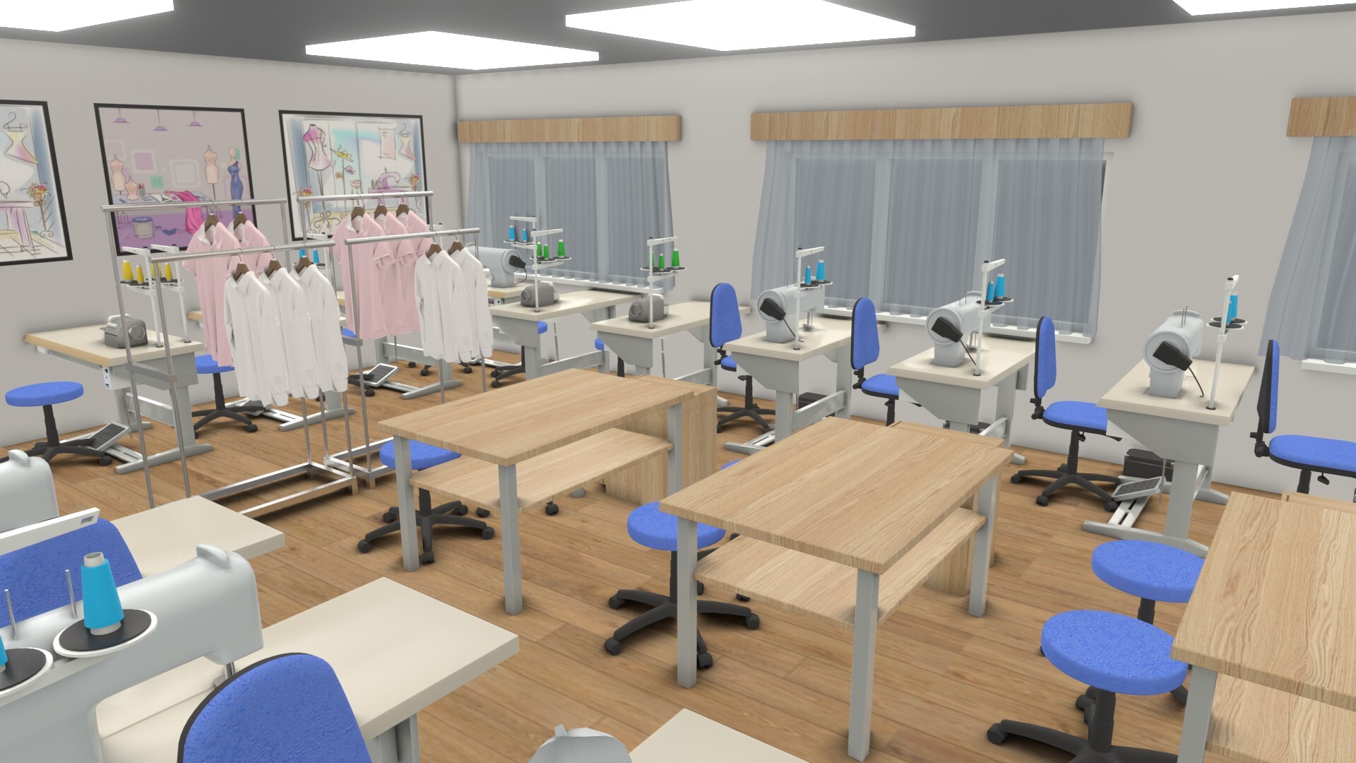 ArtStation - Project for high school - sewing workshops