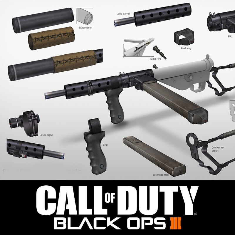 ArtStation - Sten Weapon Attachments