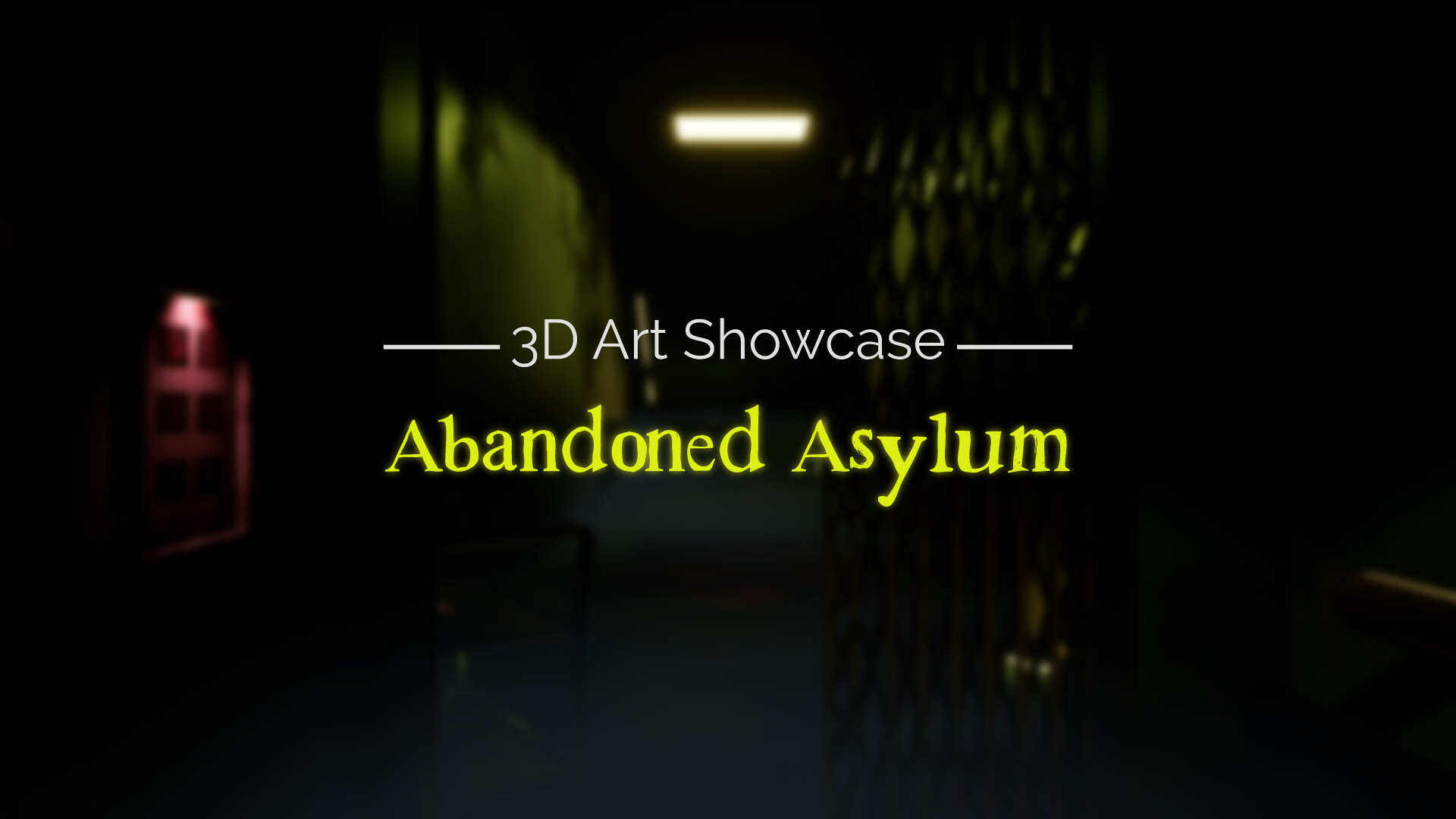 ArtStation - Art Showcase - Asylum Bedroom and Corridor (3D Art)