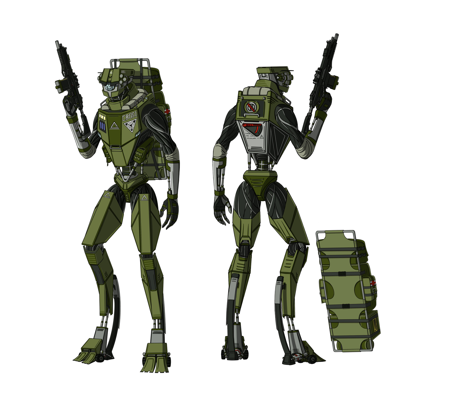 ArtStation - concept of hard sci-fi non-organic soldier