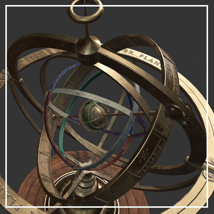 ArtStation - D&D - Great Wheel Cosmology Armillary Sphere