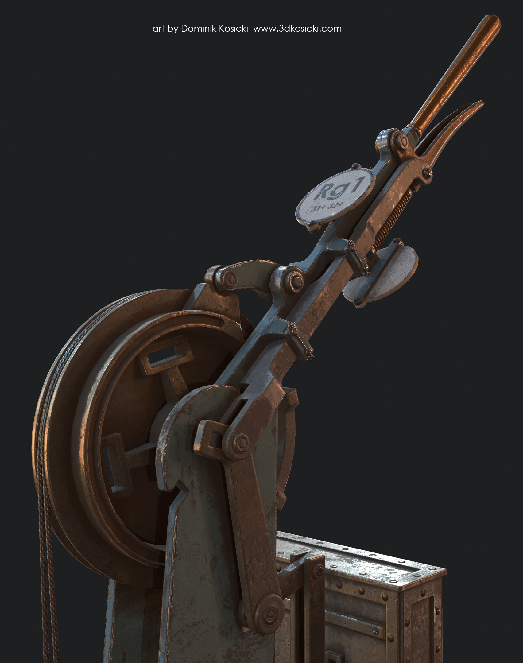 ArtStation - Lever frame - hard surface practice