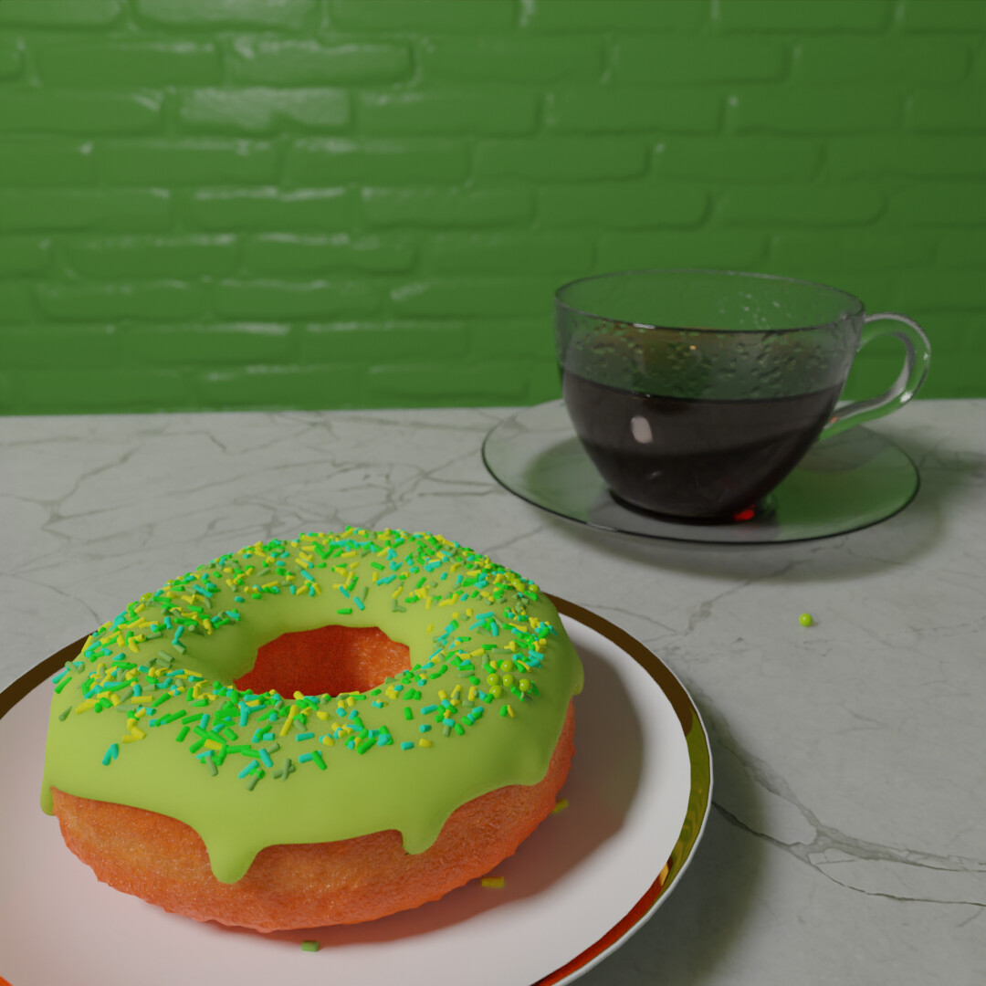 ArtStation - First 3d animation - Donut tutorial by Andrew Price