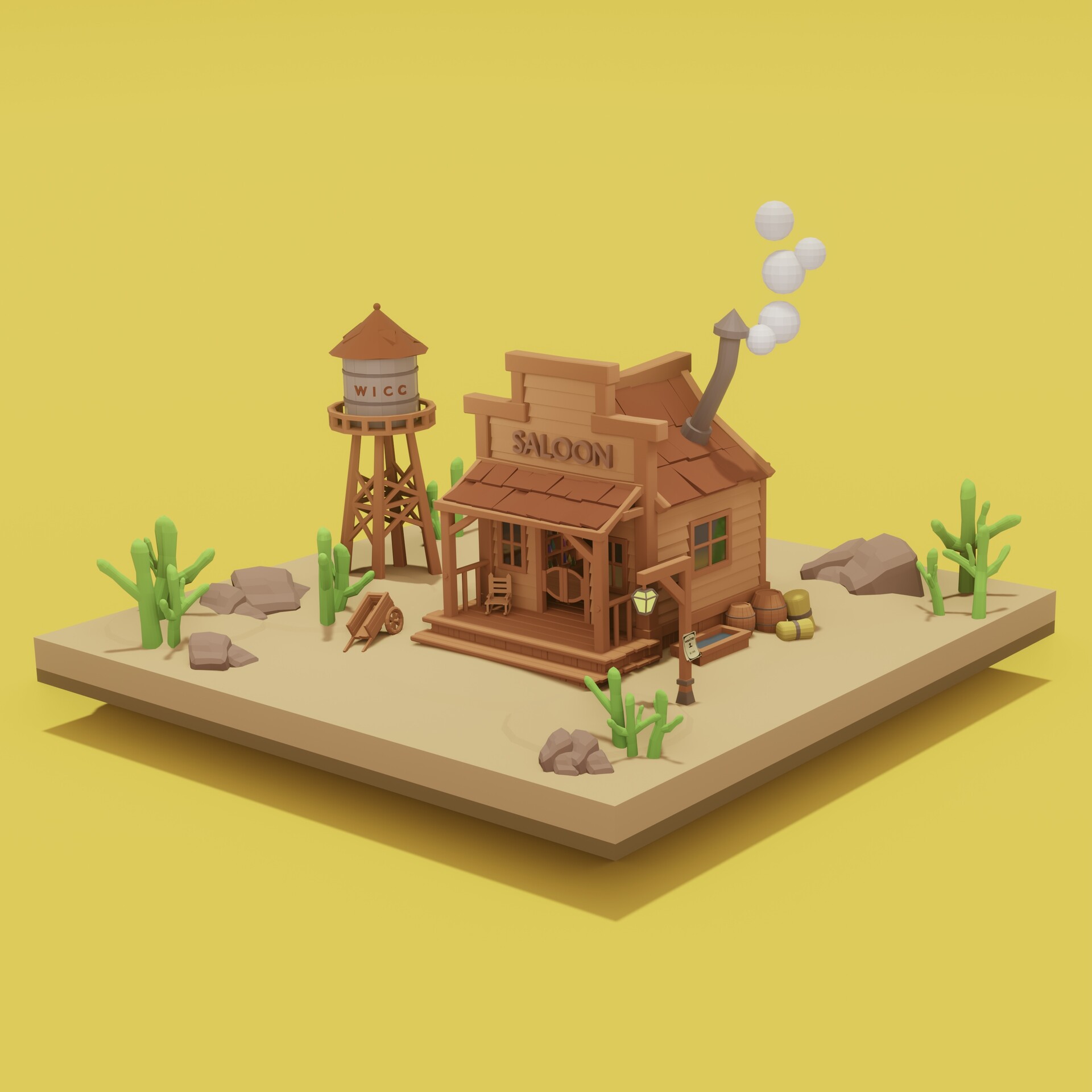 ArtStation - Old West Saloon