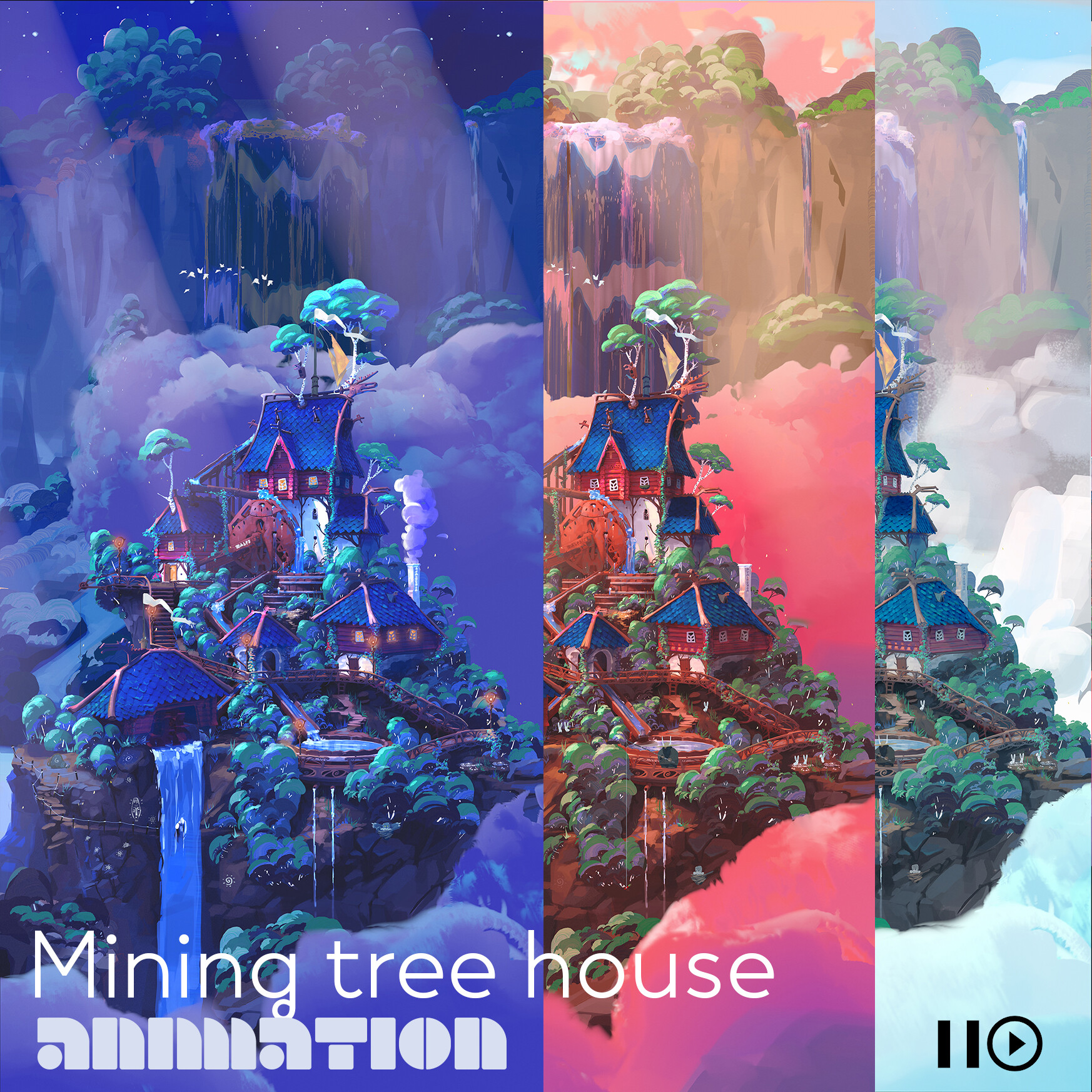 ArtStation - Mining tree house