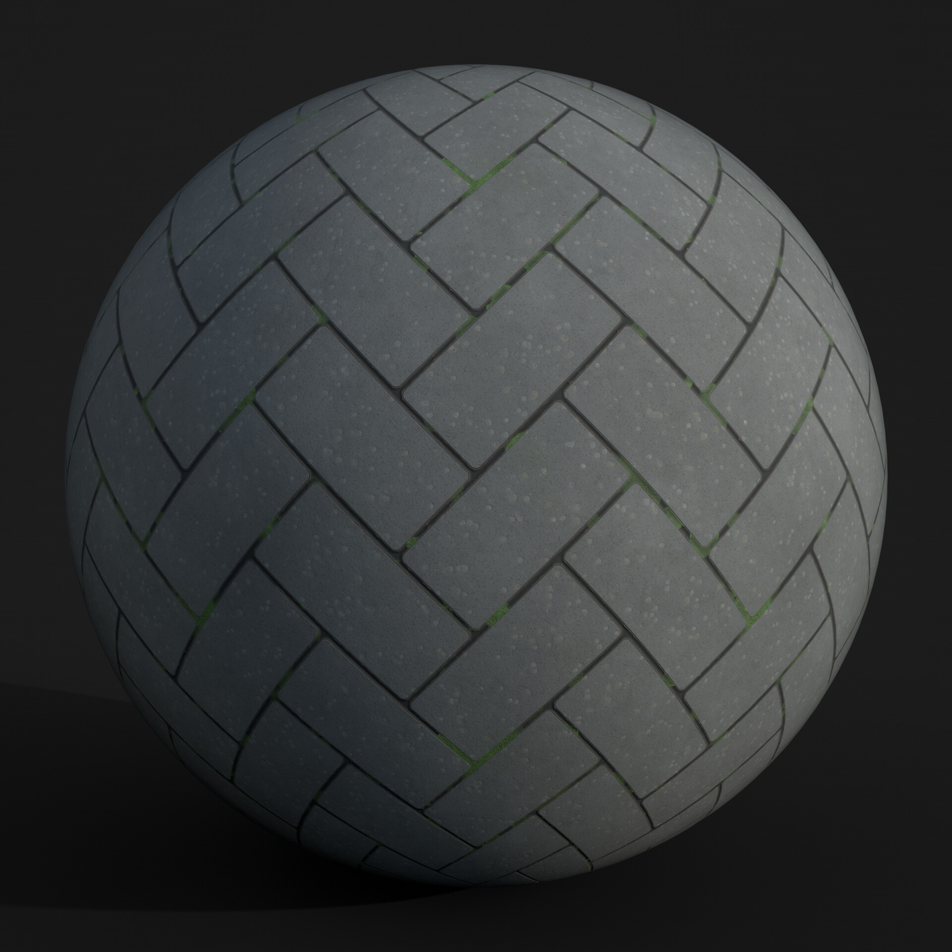 ArtStation - Herringbone brick road