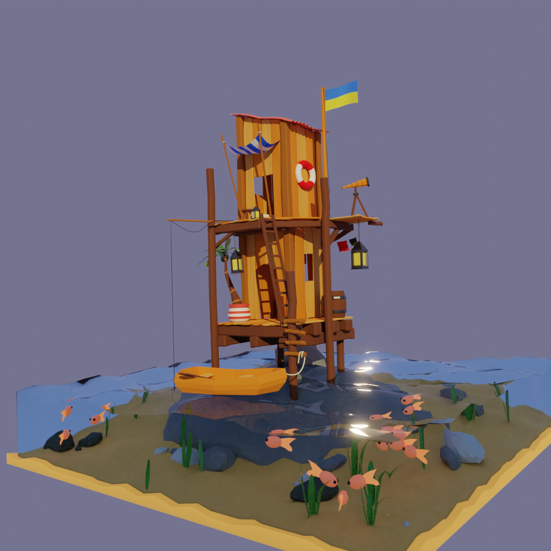 ArtStation - Sea shack animation