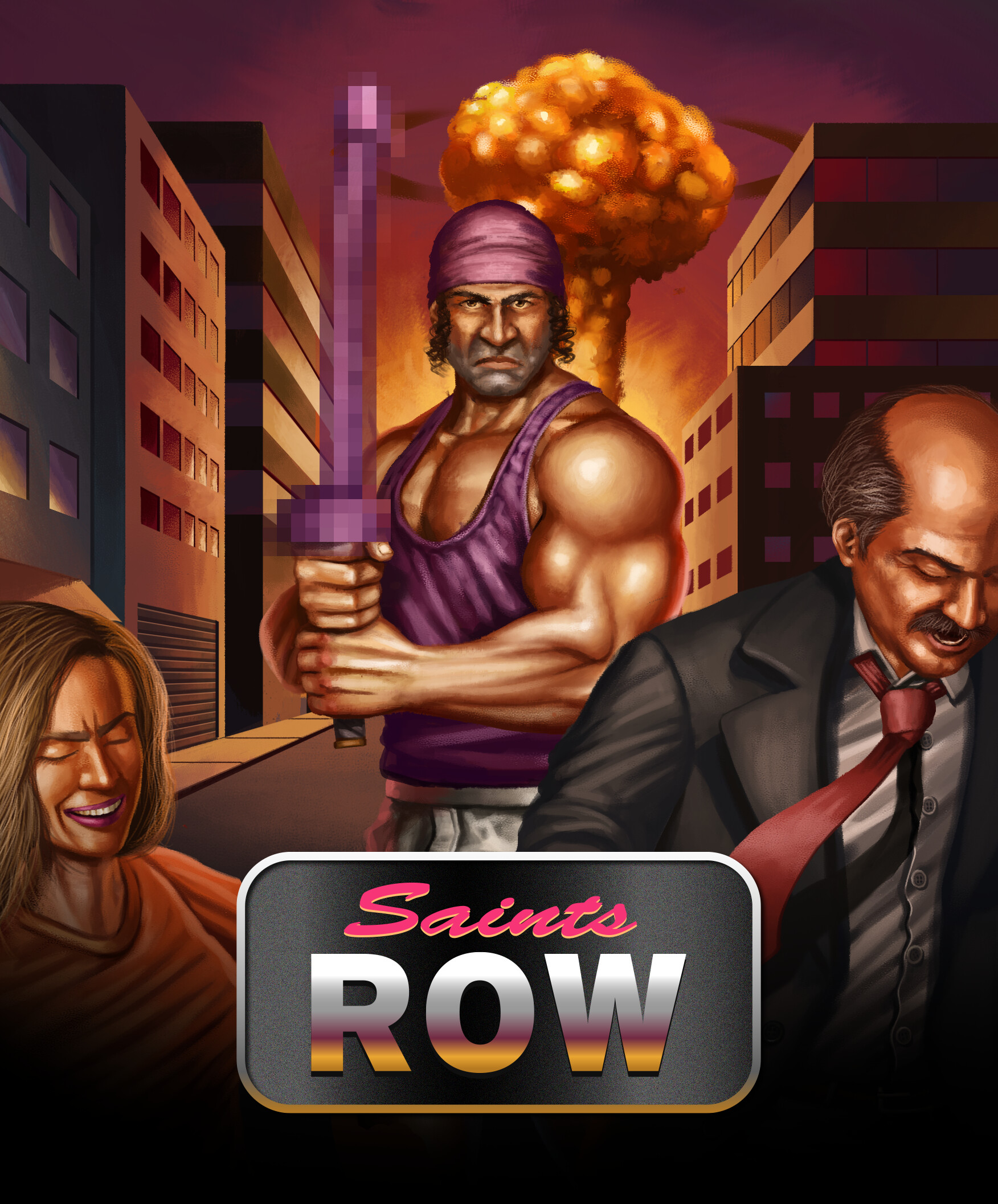 ArtStation - Saints Row (Retro Cover)